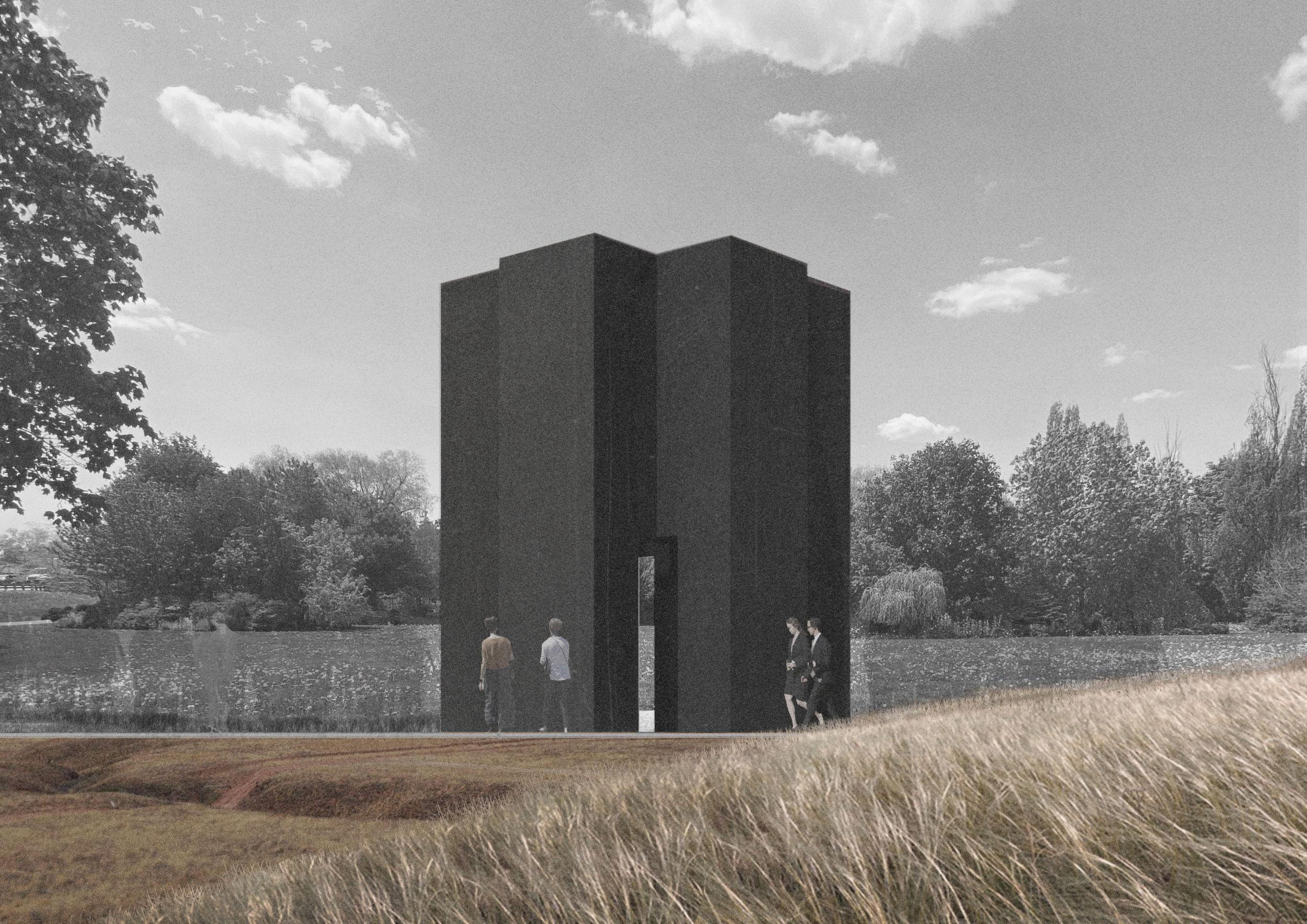 Architecture project // Textual Pathways in a Reflective Memorial