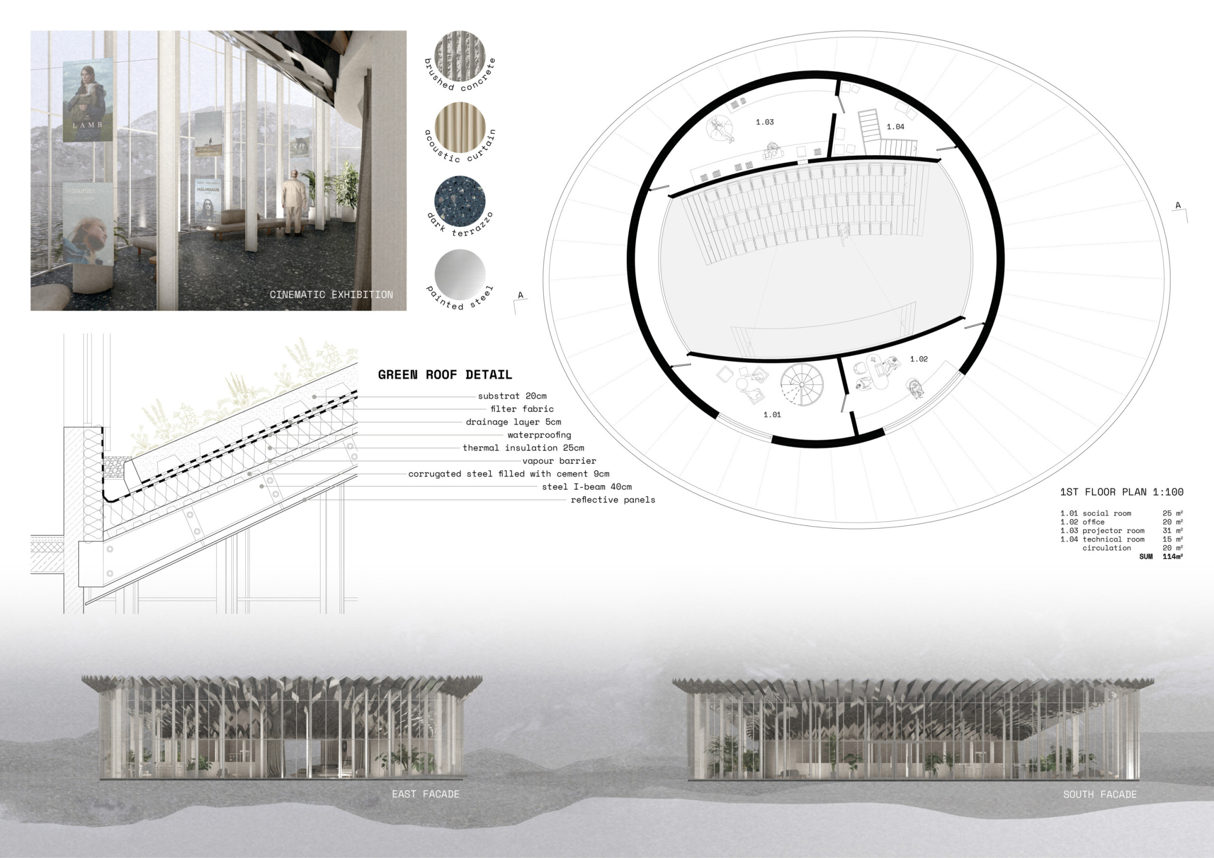 Architecture project // Reflective Facades and Green Roofs in a ...