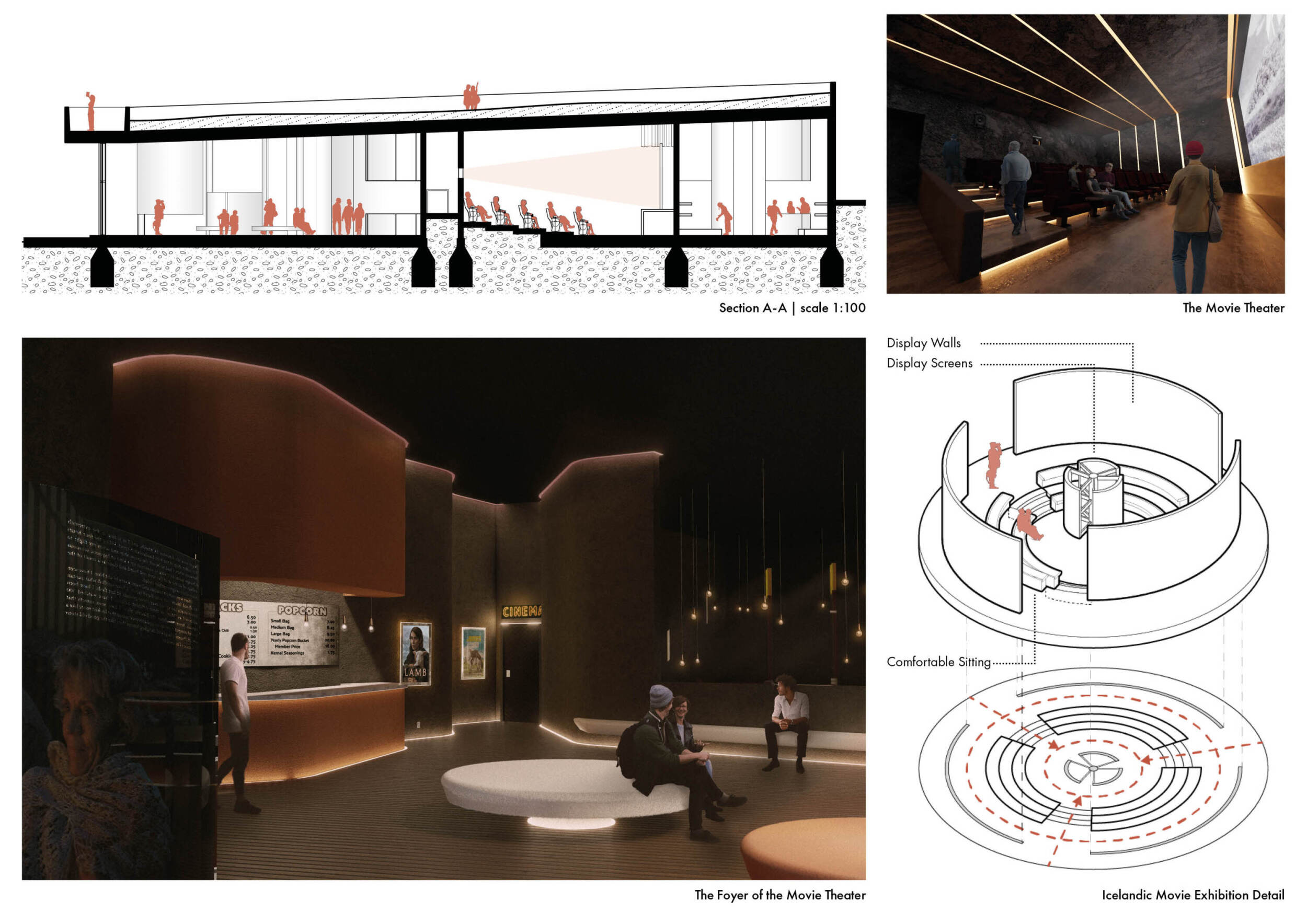 Architecture project // Panoramic Pavilion Connecting Icelandic Film ...