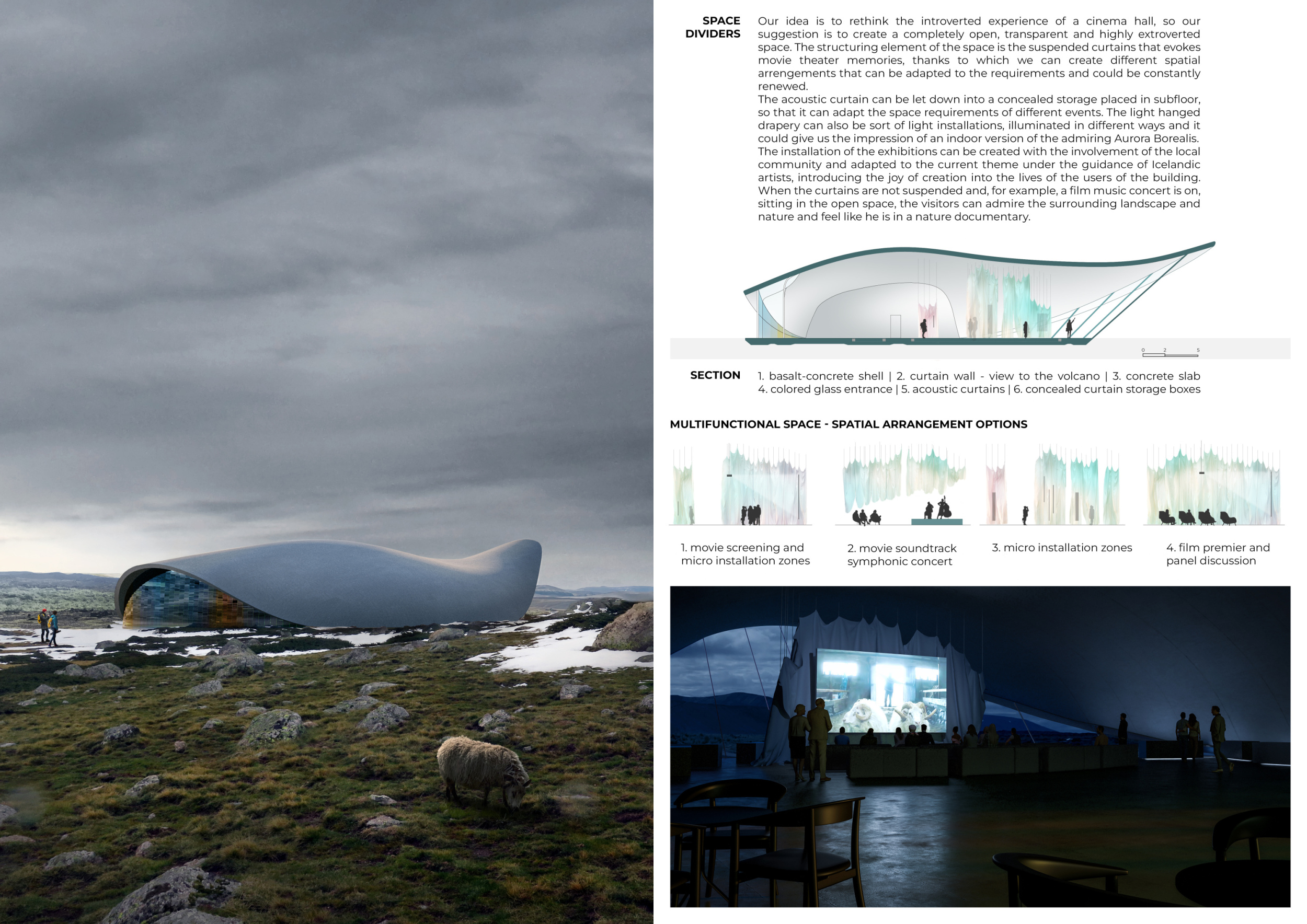 Architecture project // Basalt Concrete Structure Embraces Geological ...