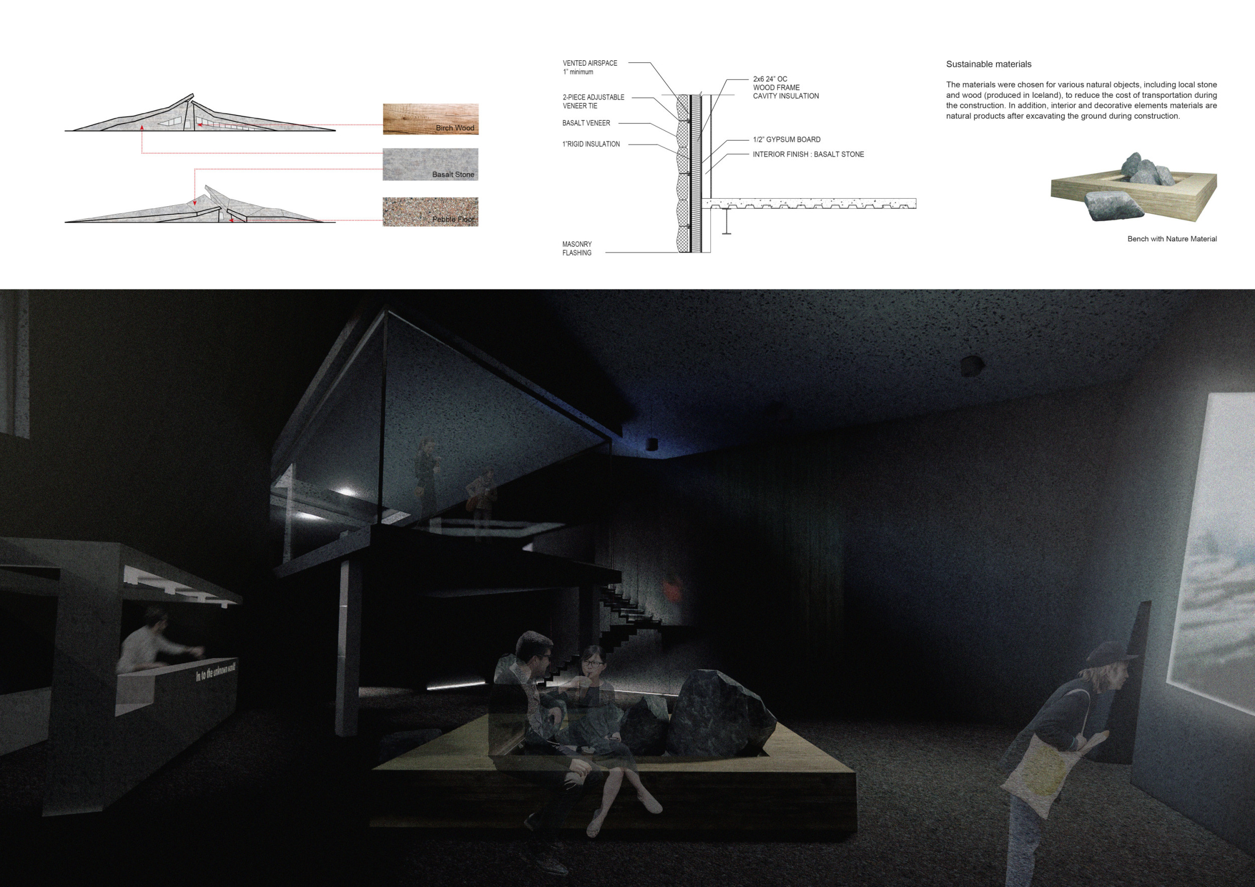 Architecture project // Geological Pavilion with Local Stone and ...