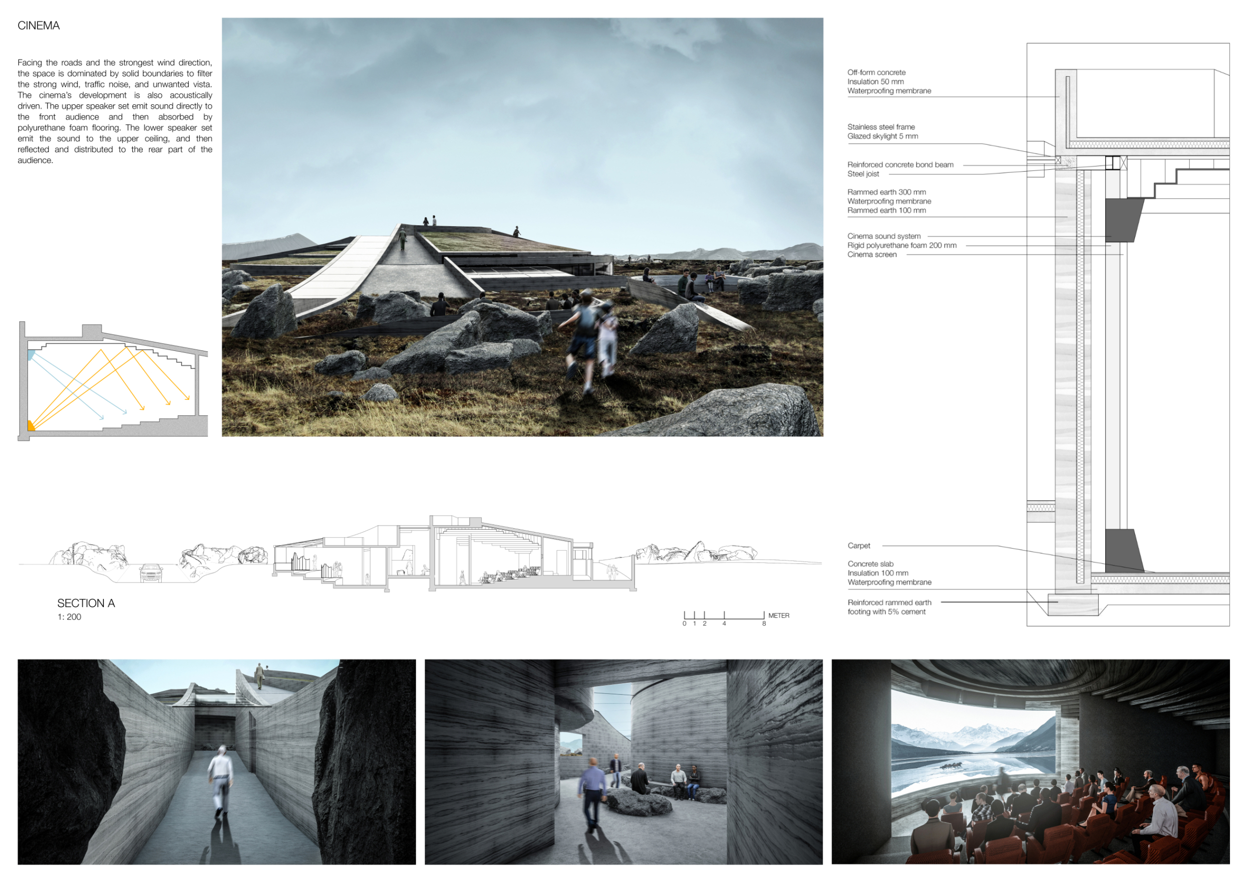 Architecture project // Faulted Convex Form with off-Form Concrete and ...