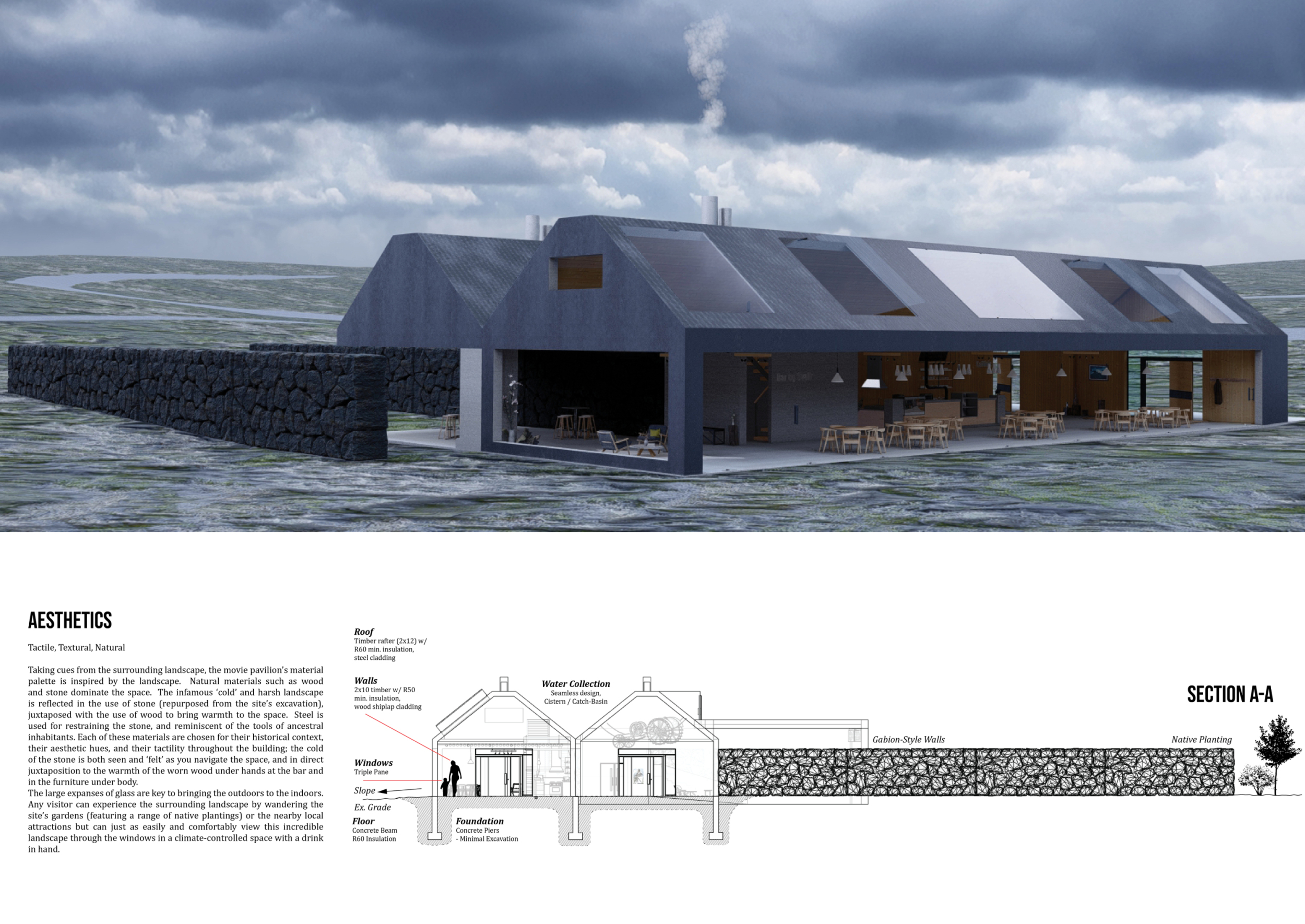 Architecture project // Stone and Wood Pavilion Embracing Local Culture ...
