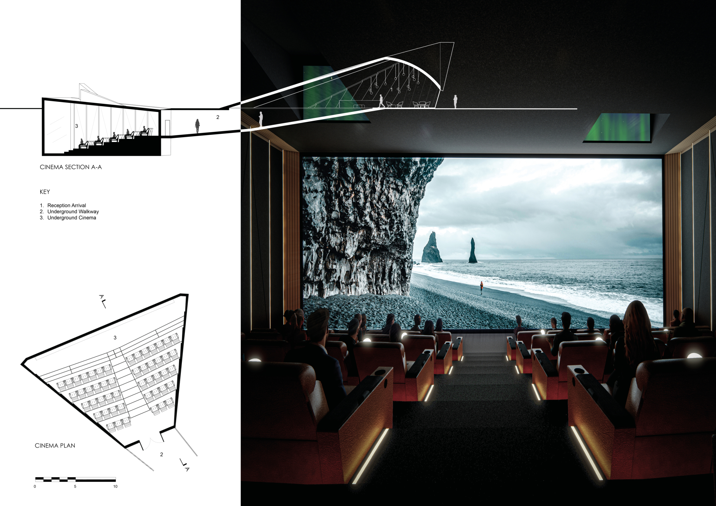 Architecture project // Lens-Like Prism Structure Emphasizing ...
