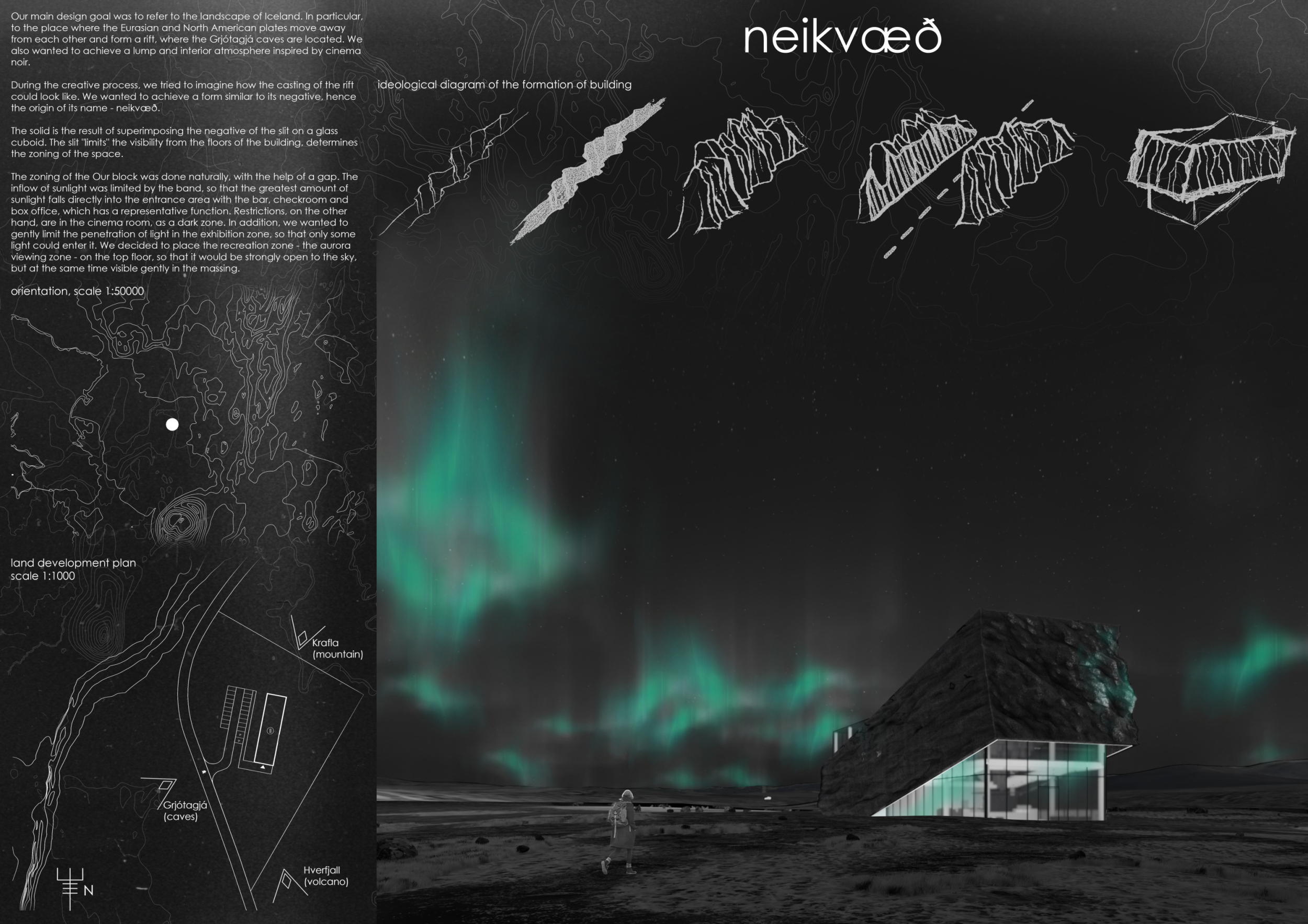 Architecture project // Negative Space Emphasized by Reinforced ...