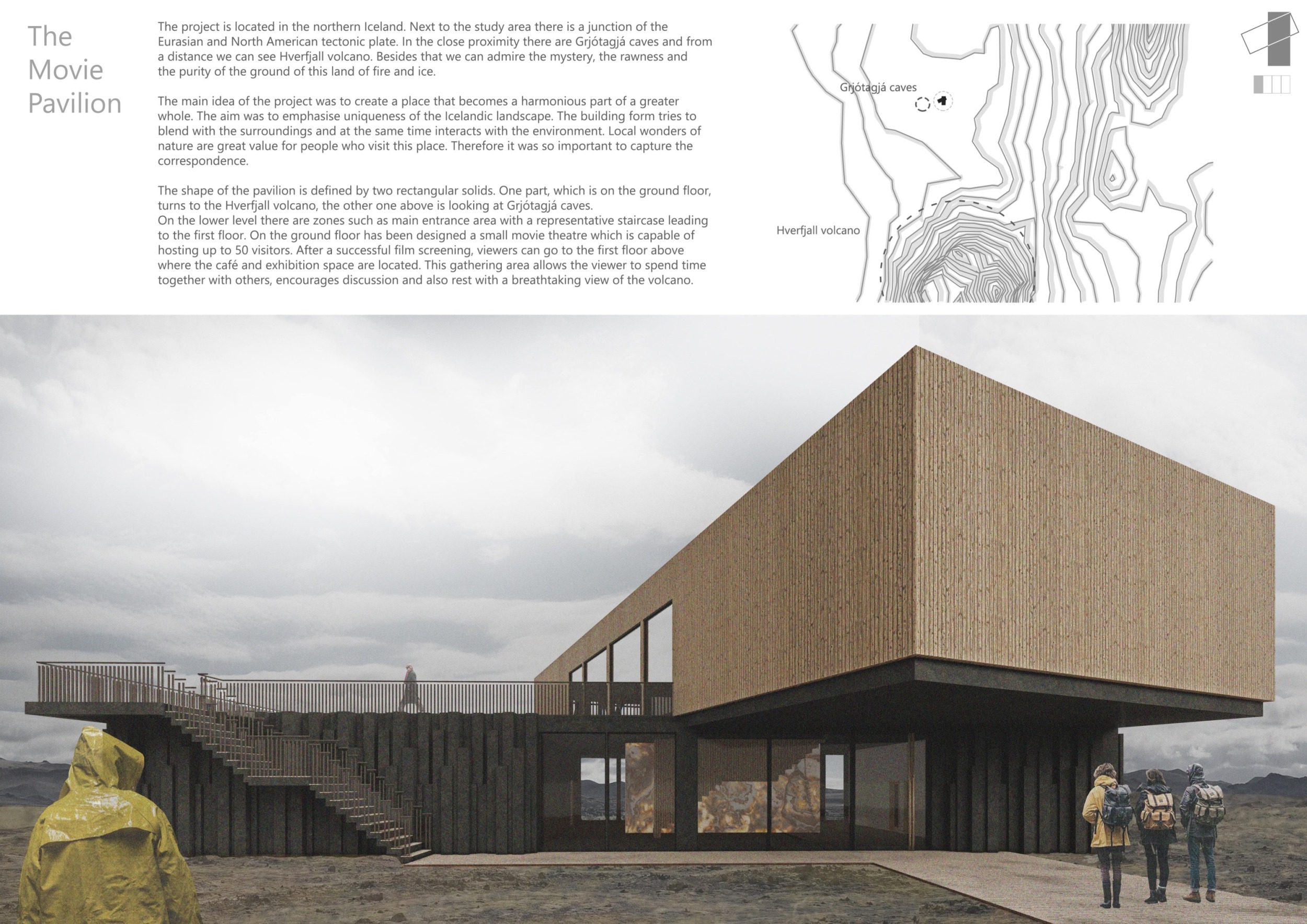 Architecture project // Basalt Panels and Wooden Façade as Cultural Hub ...