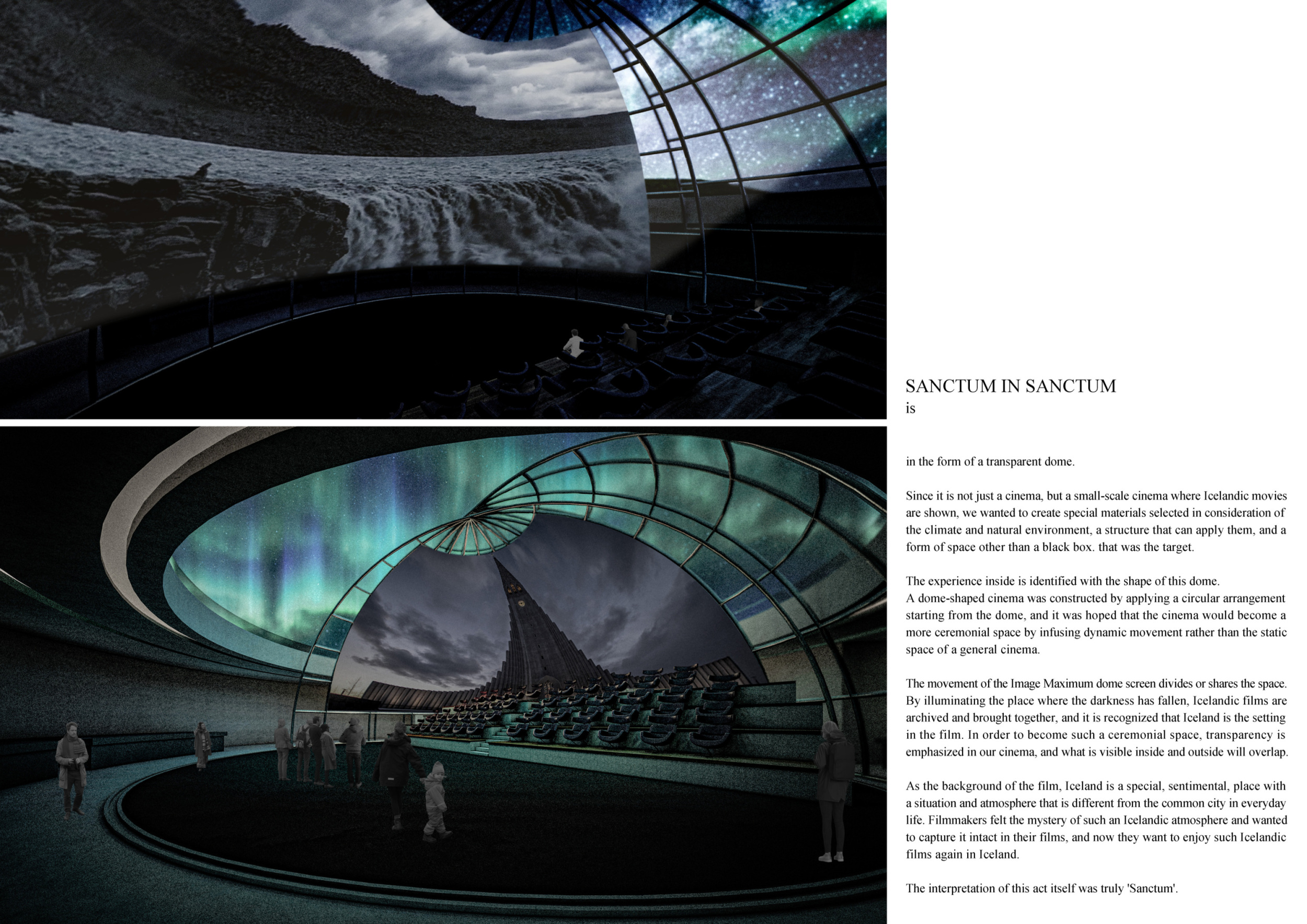 Architecture project // Transparent Dome with Rotating Screen Creating ...