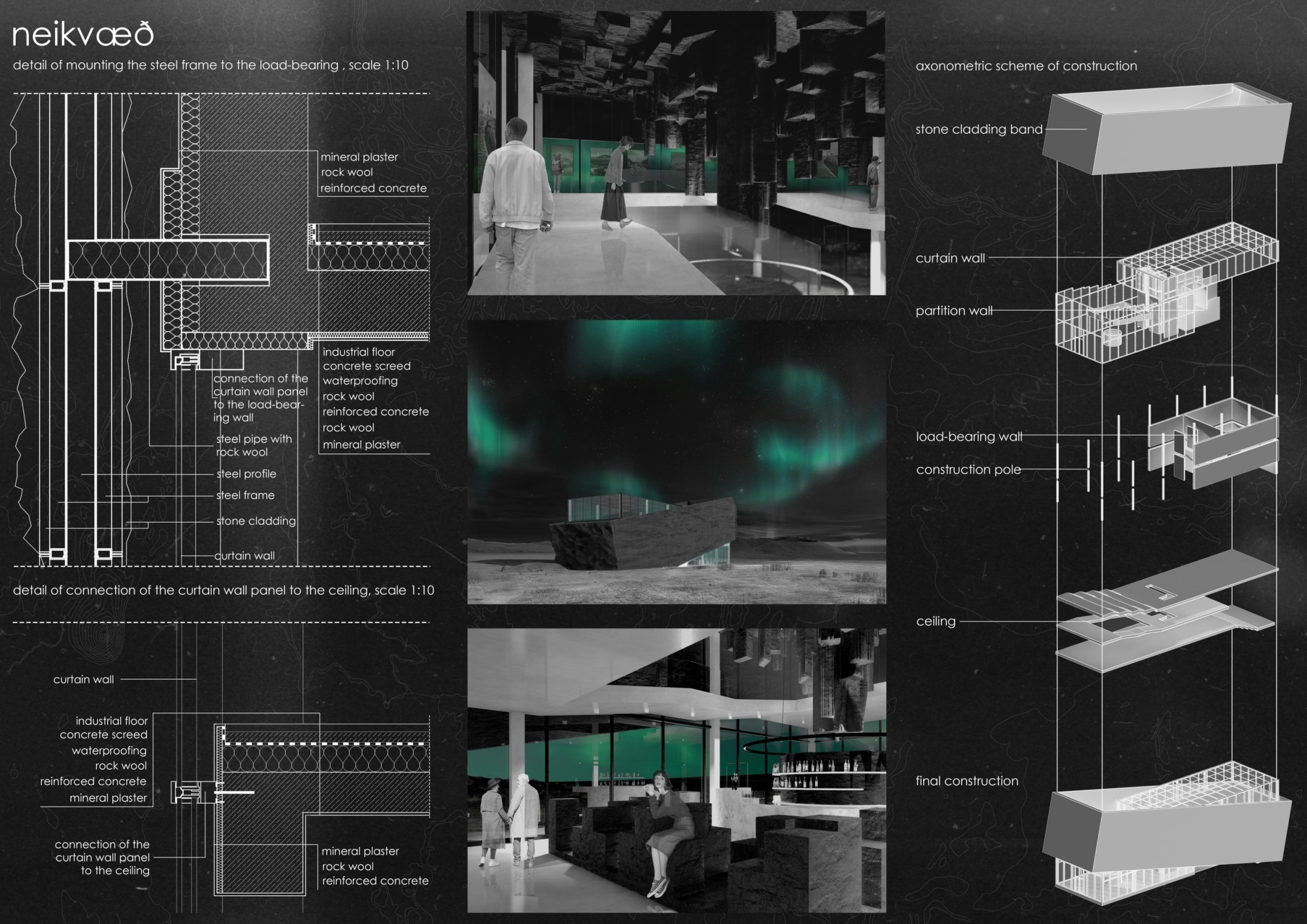 Architecture project // Negative Space Emphasized by Reinforced ...