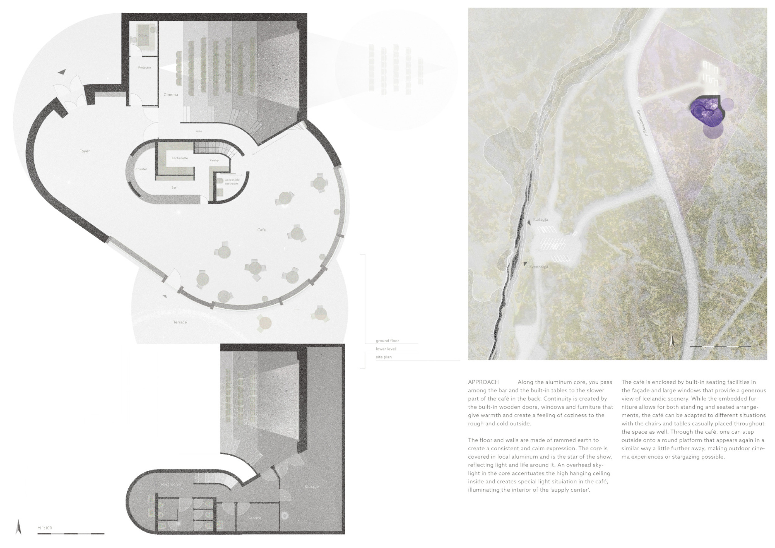 Architecture project // Rammed Earth Pavilion with Spherical Core ...