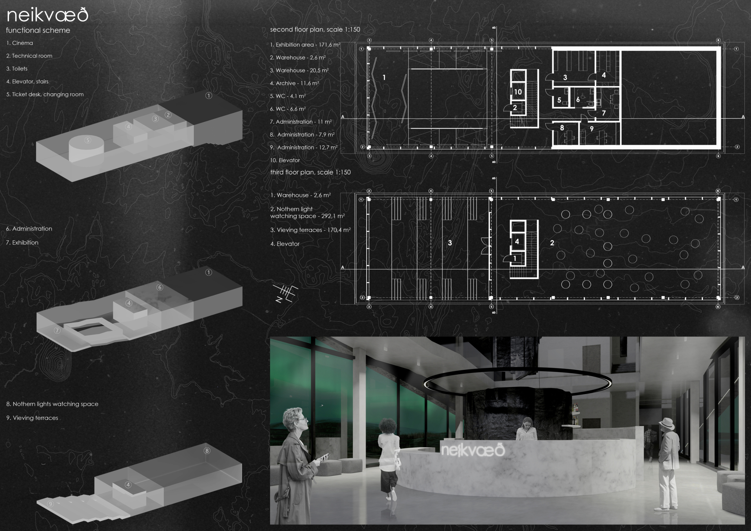 Architecture project // Negative Space Emphasized by Reinforced ...