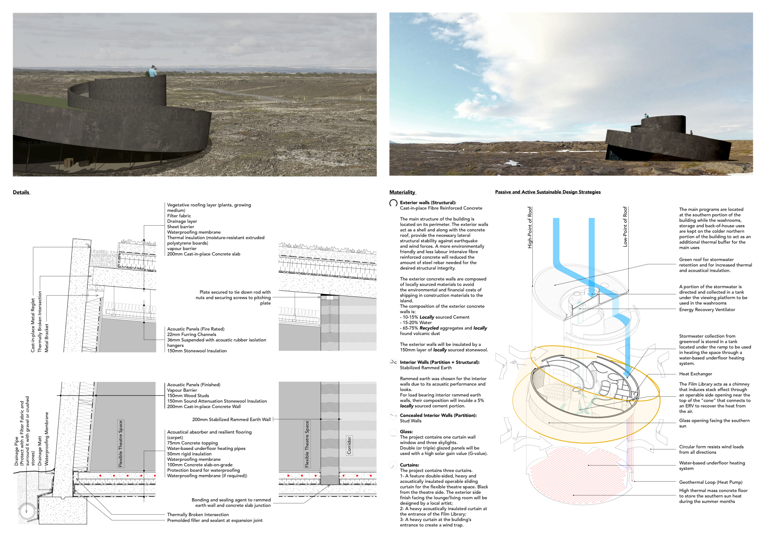 Architecture project // Circular Pavilion Embracing Hverfjall with ...