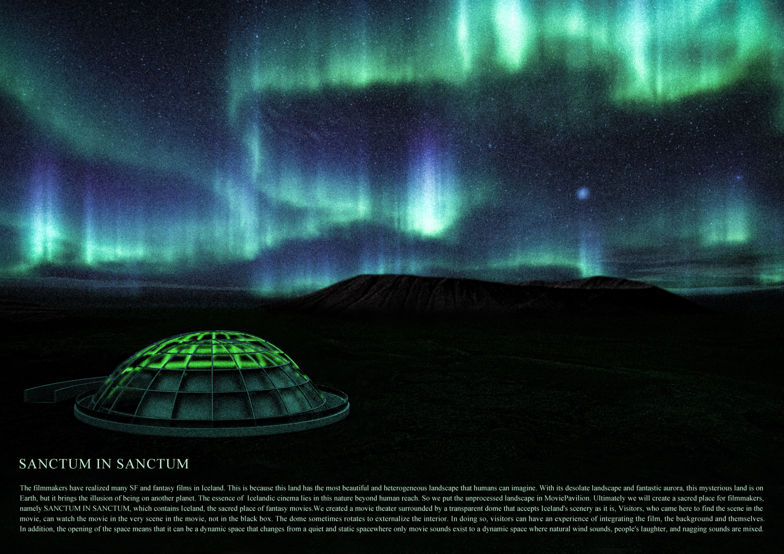 Architecture project // Transparent Dome with Rotating Screen Creating ...