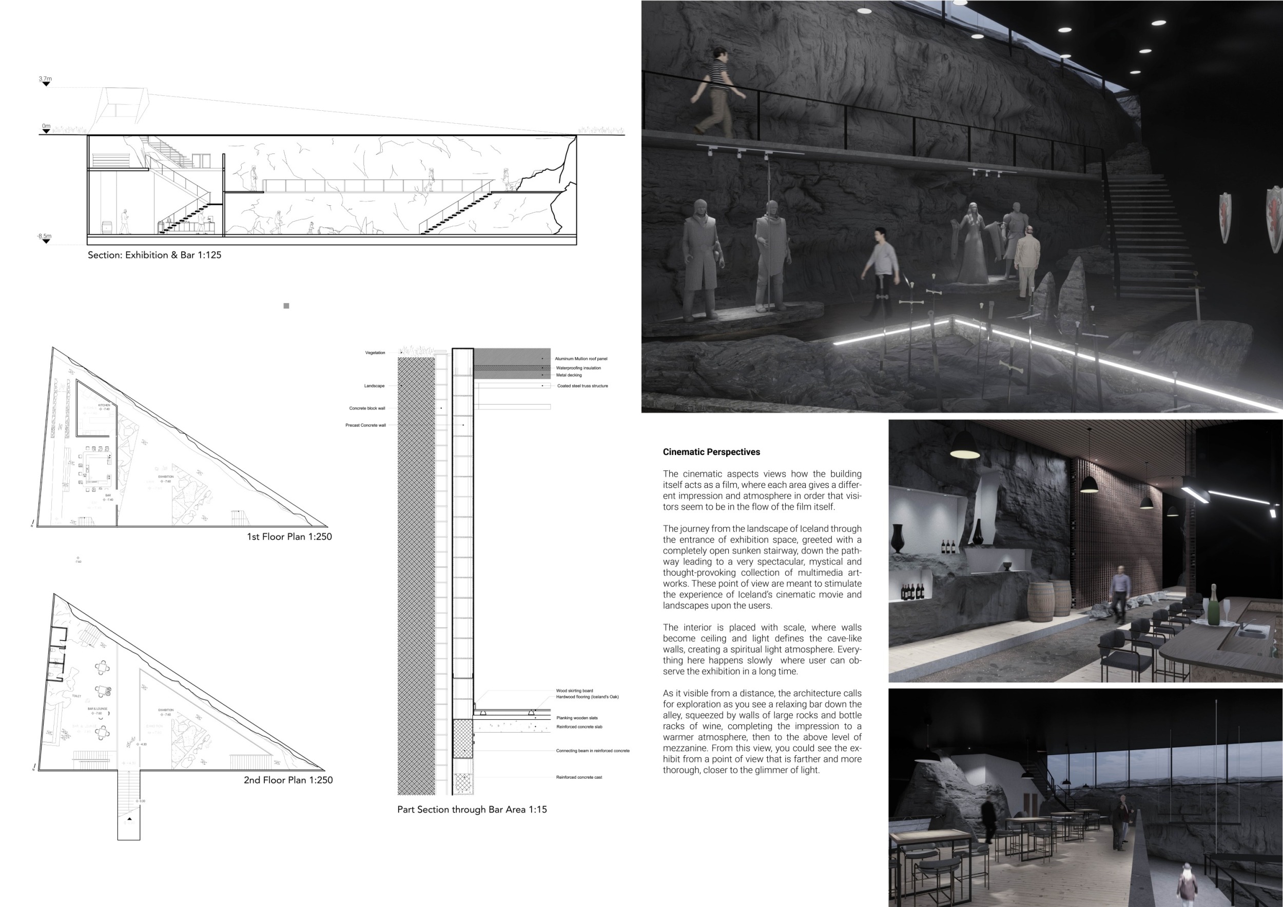 Architecture project // Cave-Like Pavilion Embracing Concrete and ...