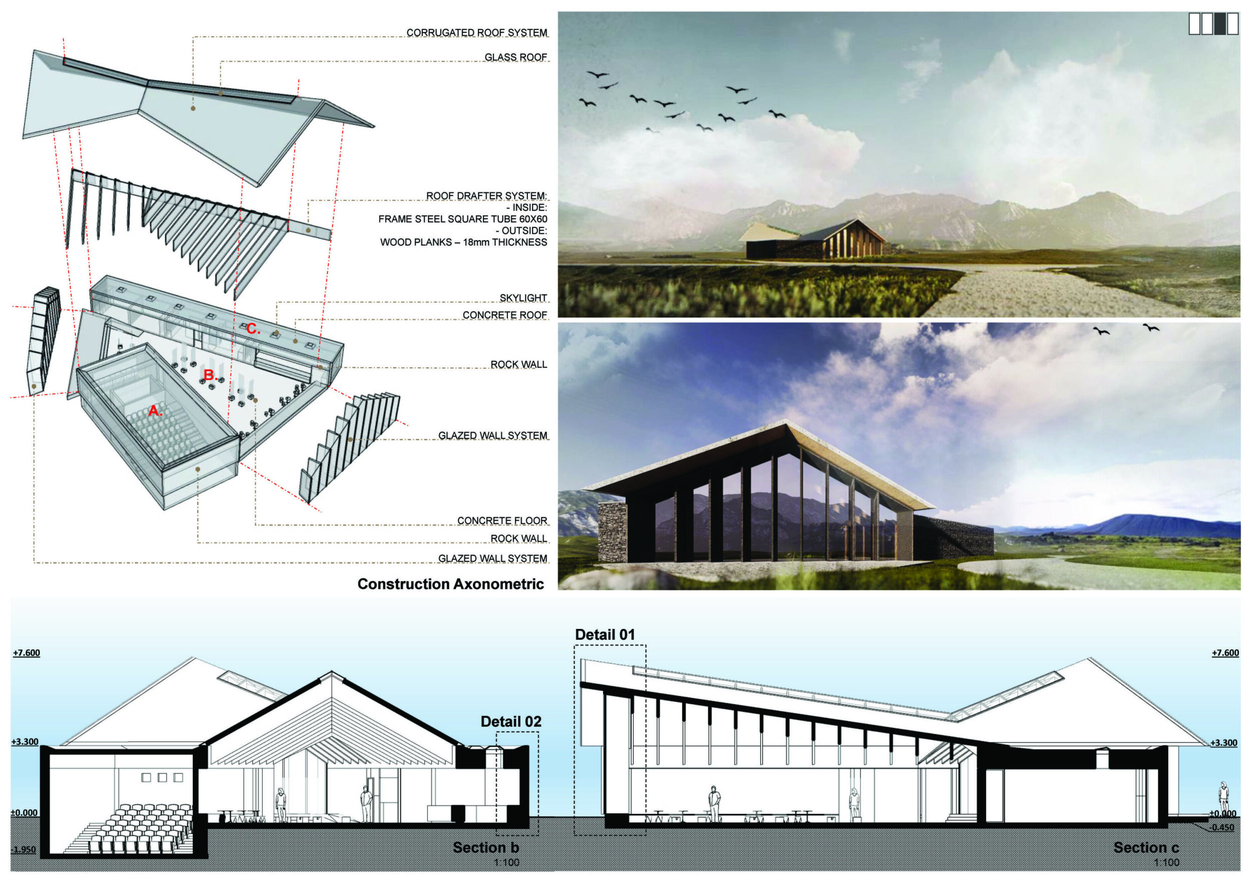 Architecture project // Volcanic Rock Structure with Hverfjall Views ...