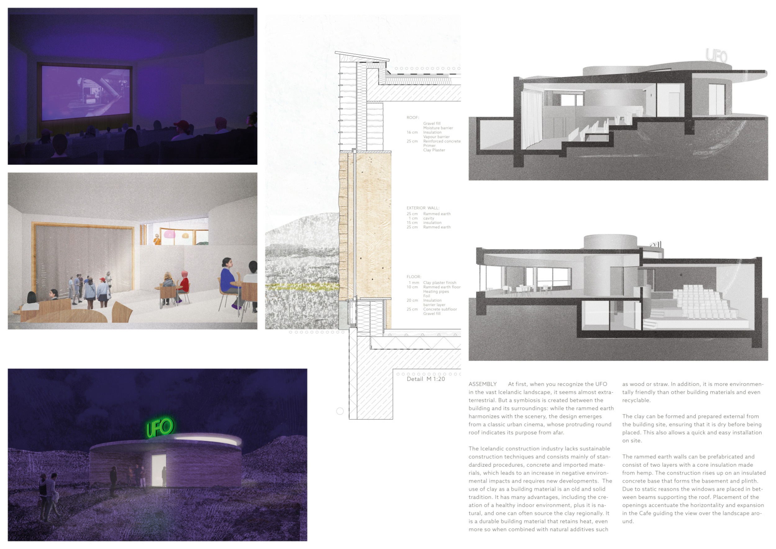Architecture project // Rammed Earth Pavilion with Spherical Core ...