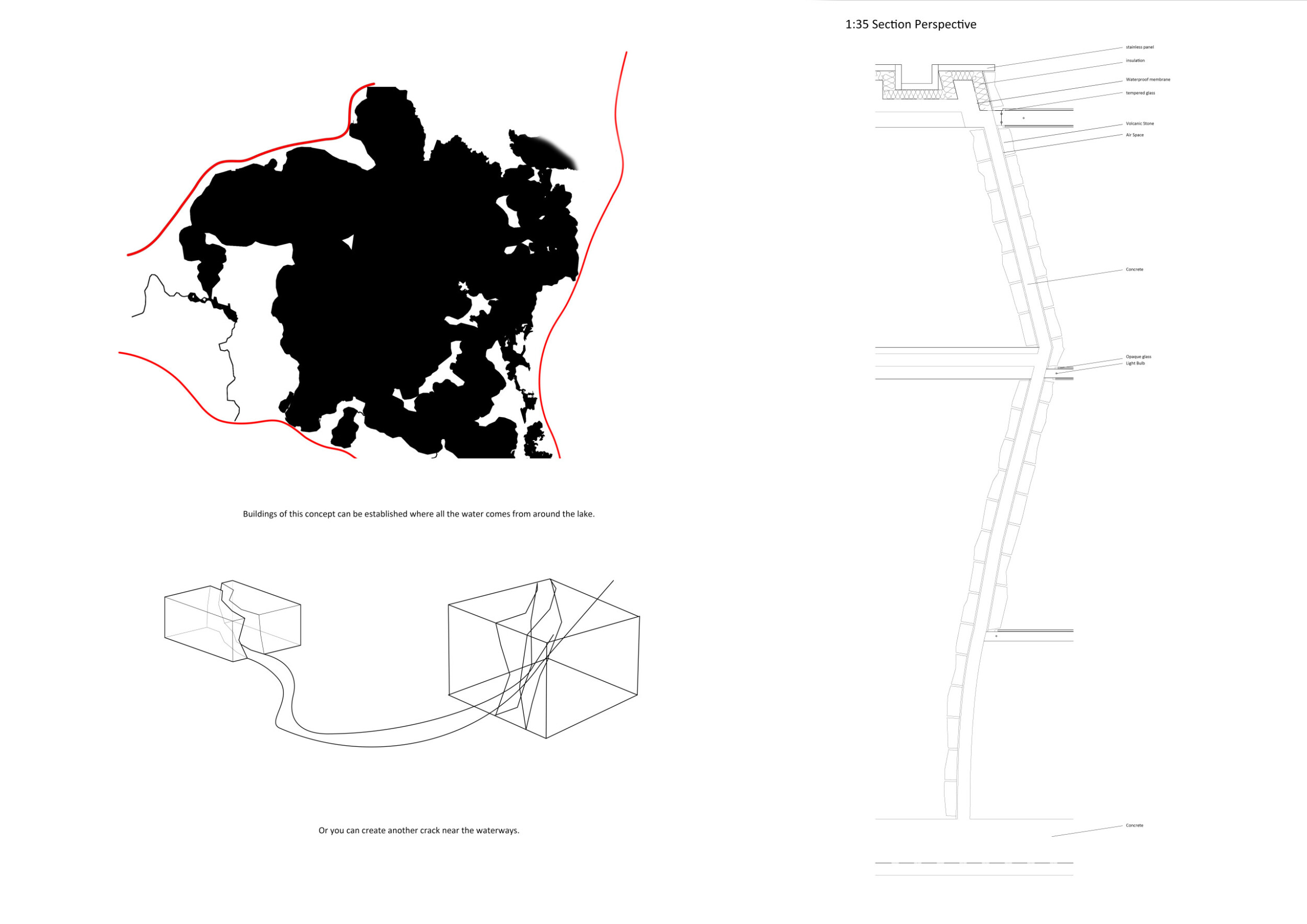 Architecture project // Geological Fissures in Transparent Glass and ...
