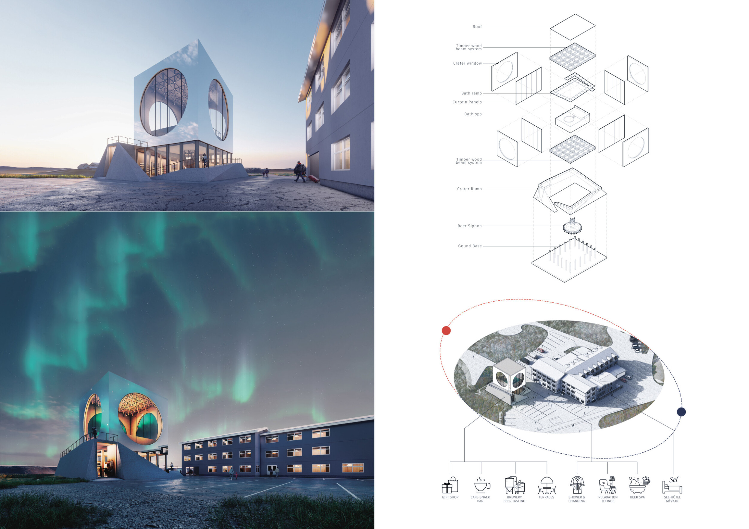 Architecture project // Circular Facade of Reflective Metal and ...