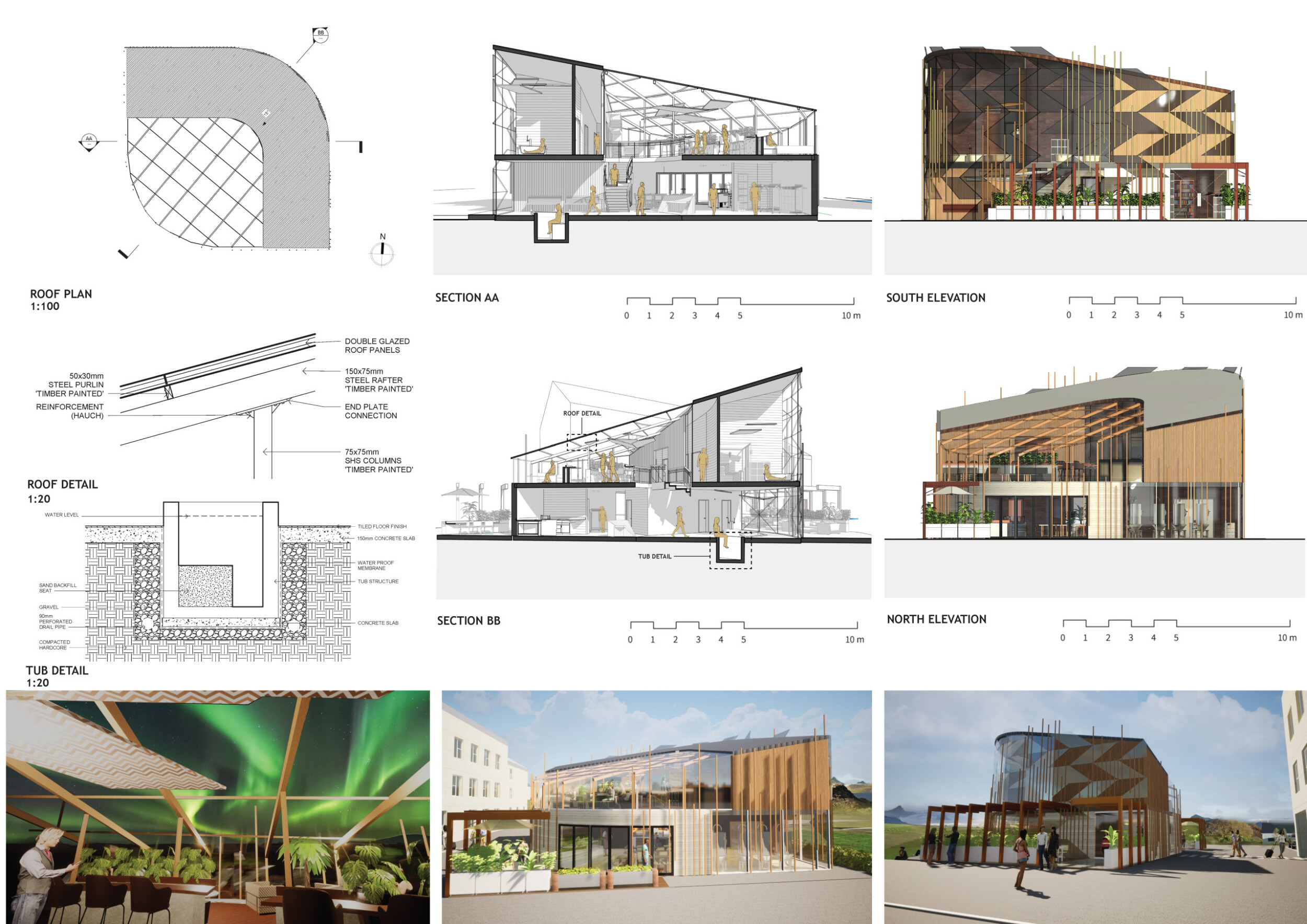 Architecture project // Rammed Earth Structure with Charred Timber ...