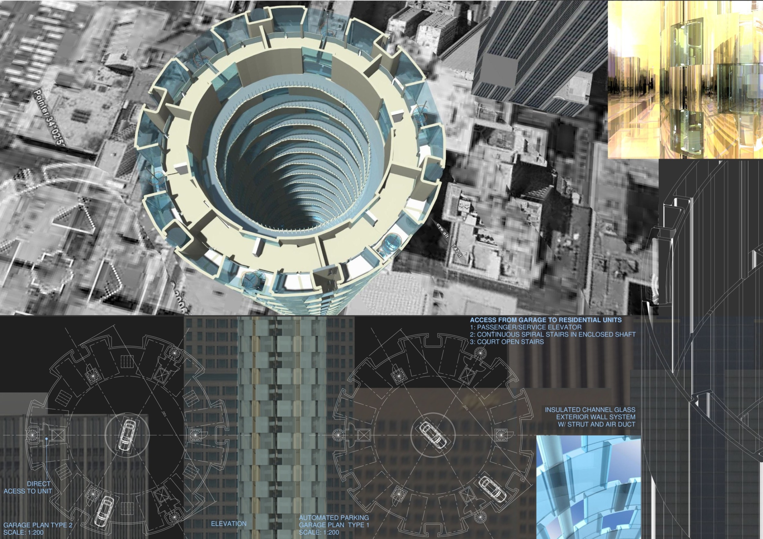 Architecture project // Dynamic Glass Facades and Communal Courtyards ...