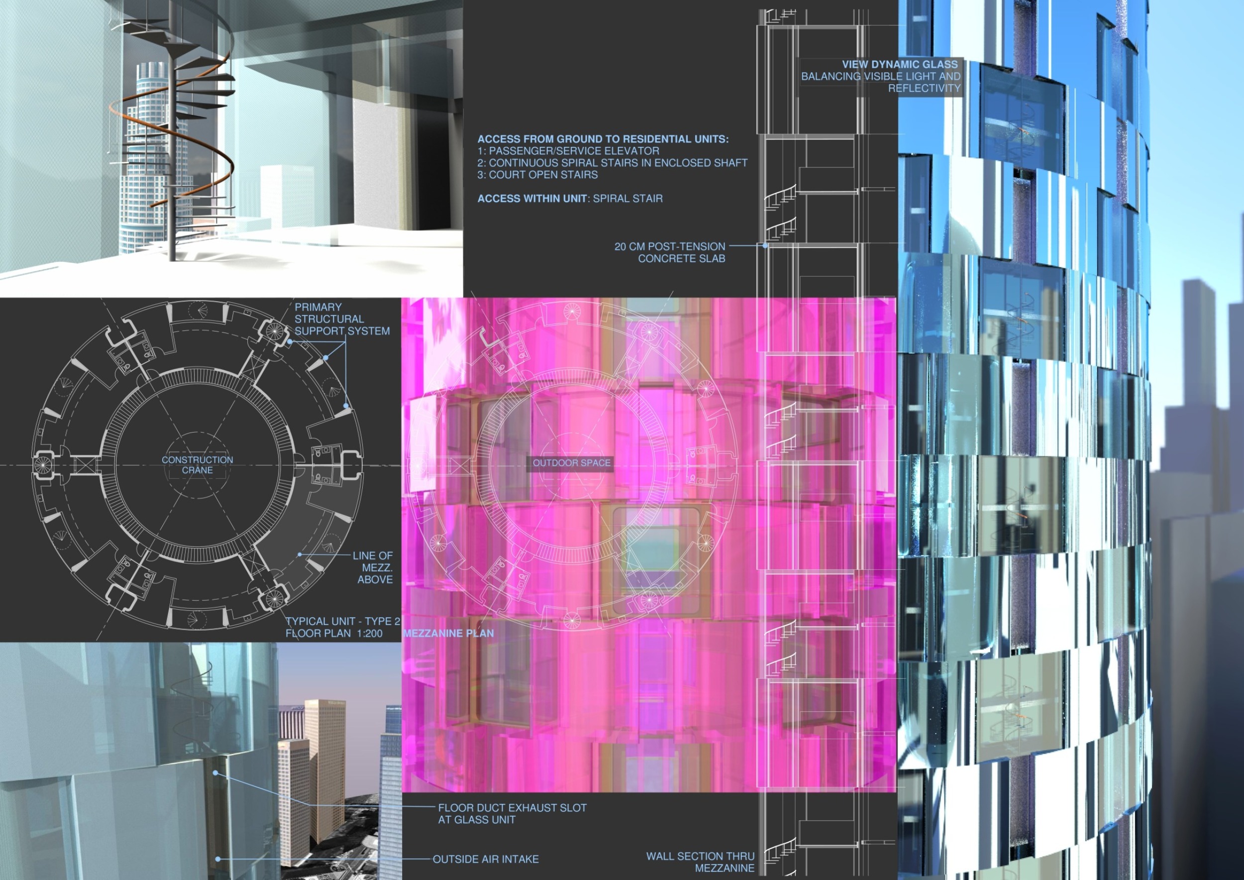Architecture project // Dynamic Glass Facades and Communal Courtyards ...