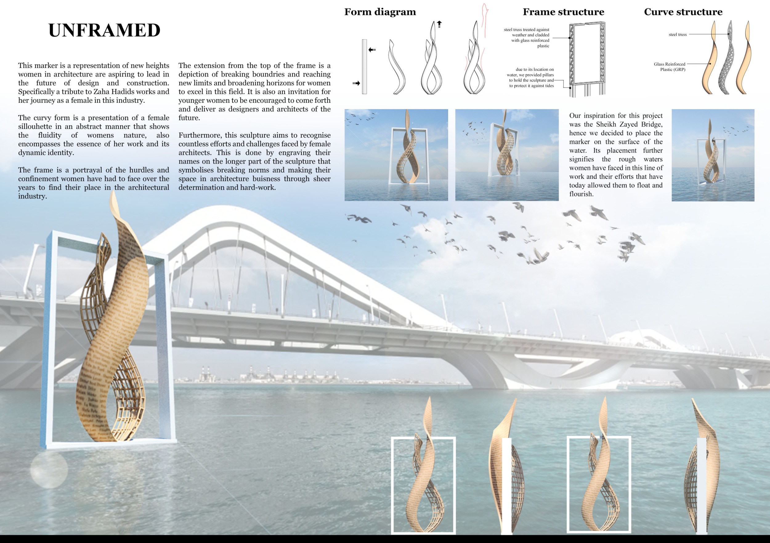 Architecture project // Floating Sculpture of Glass Reinforced Plastic ...