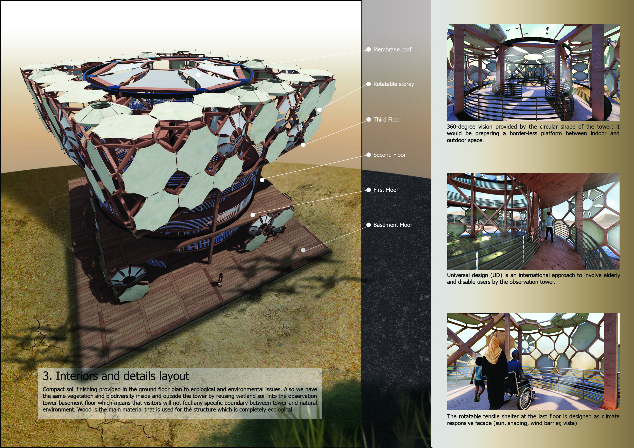 Architecture project // Rotatable Observation Deck with Natural ...