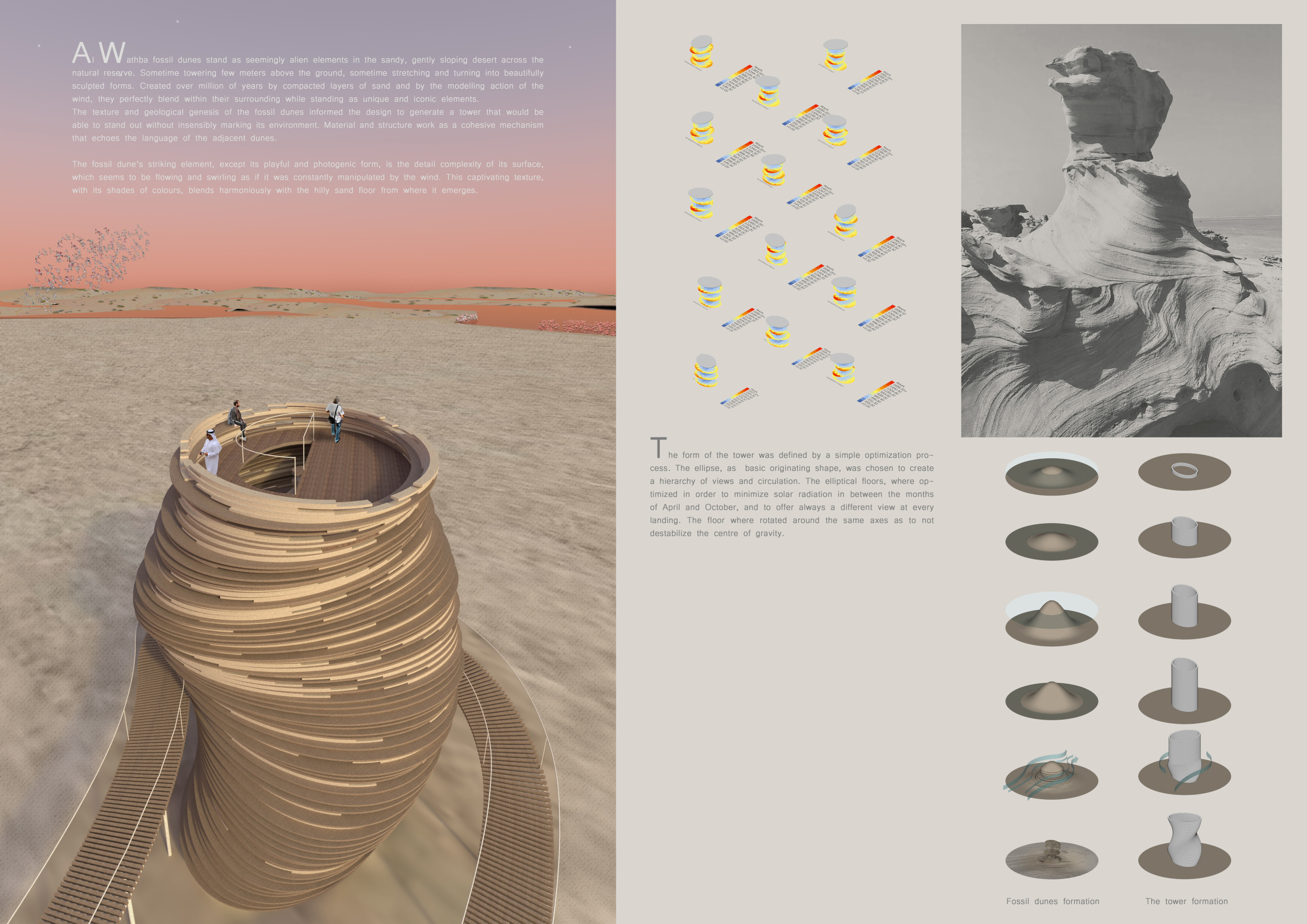 Architecture project // Layered Observation Tower with Engineered Wood ...