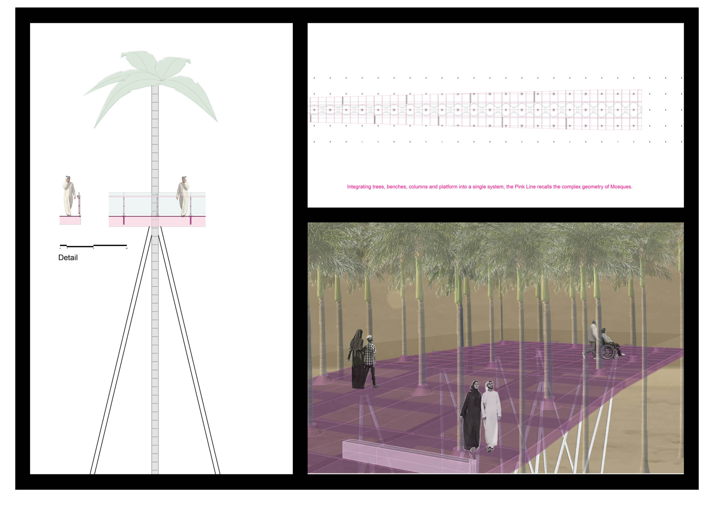 Architecture project // Galvanized Metal Grating and Pink Platform ...