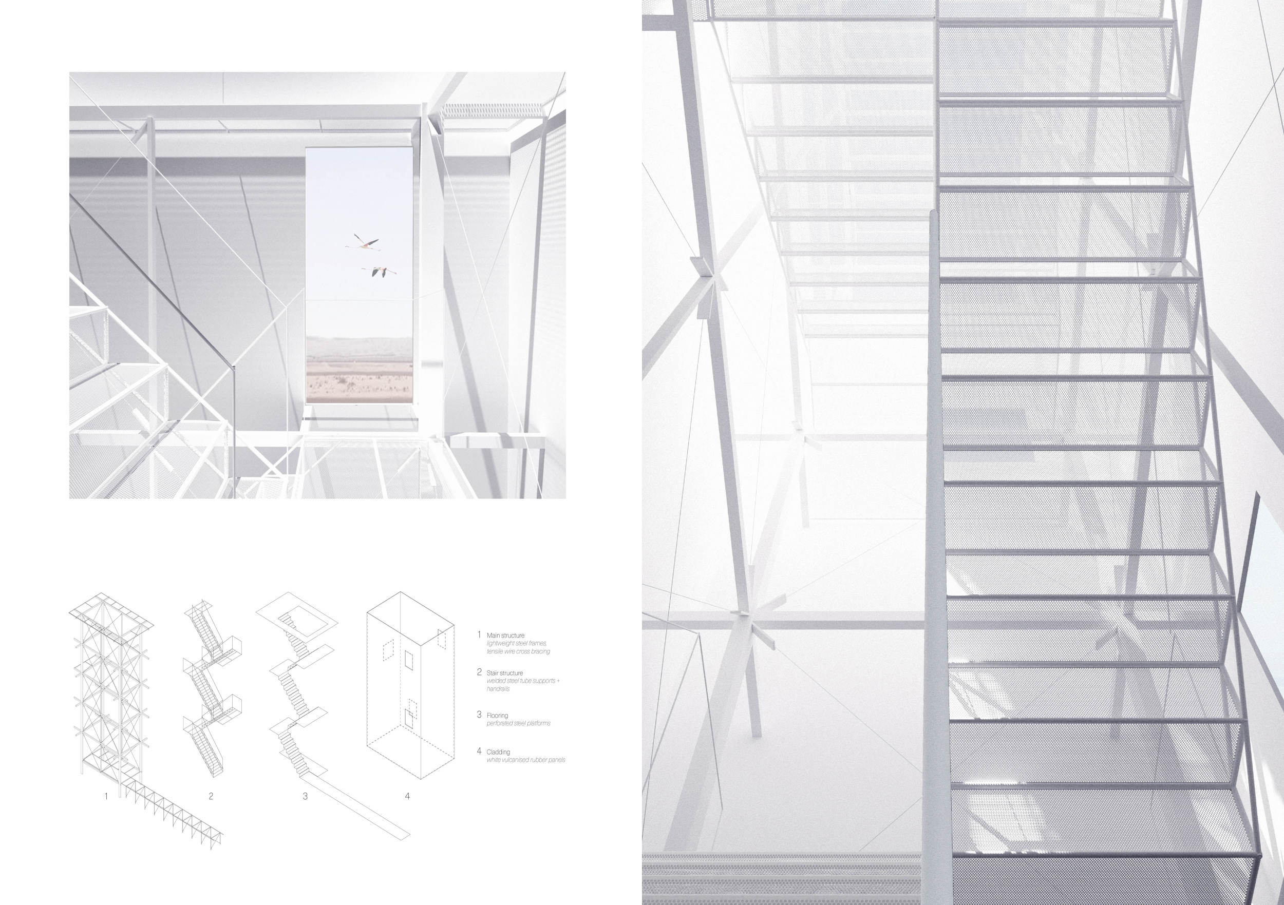 Architecture project // Elevated Observation Platform with Reflective ...