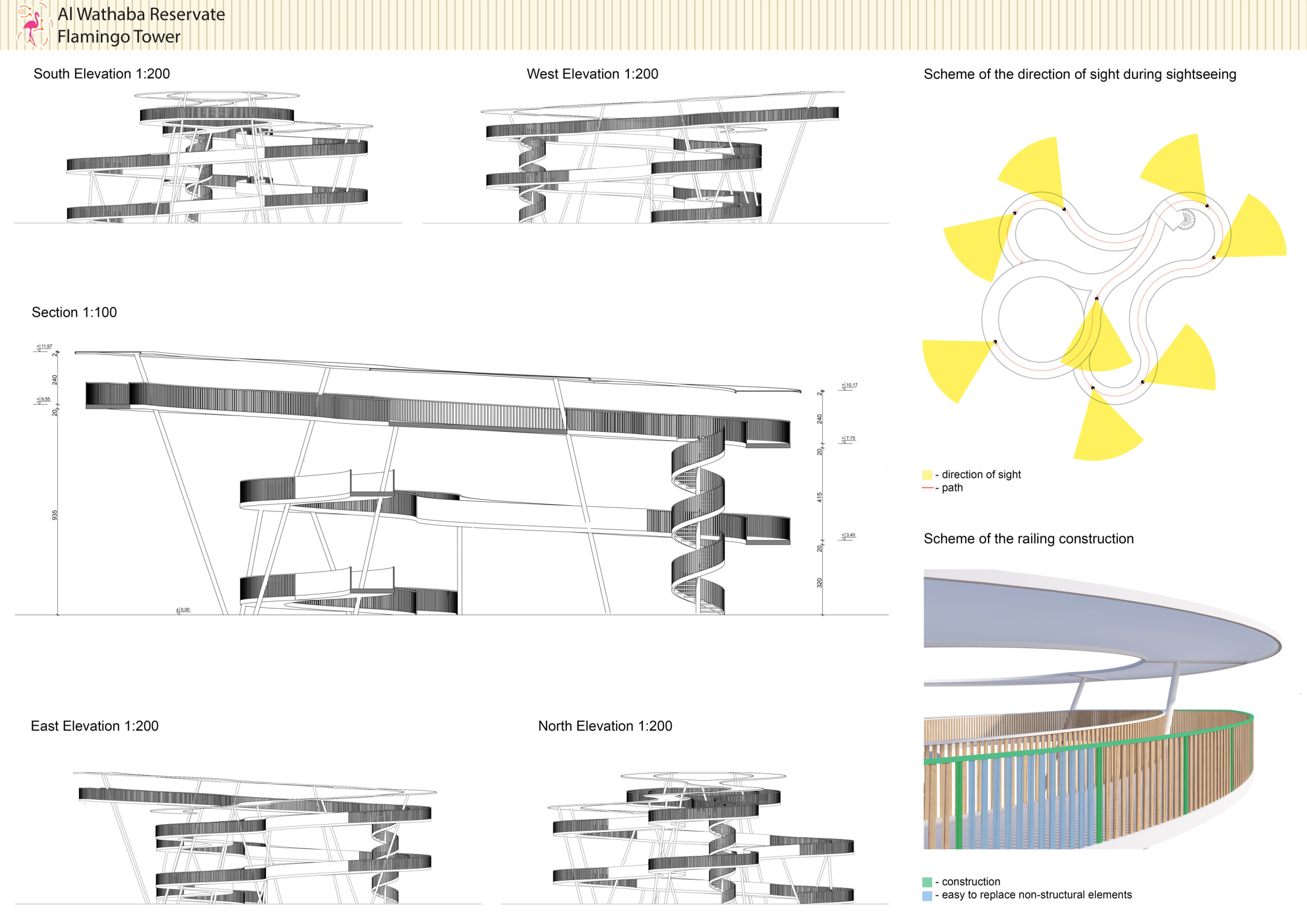 Architecture project // Concentric Ramp Structure with Openwork ...