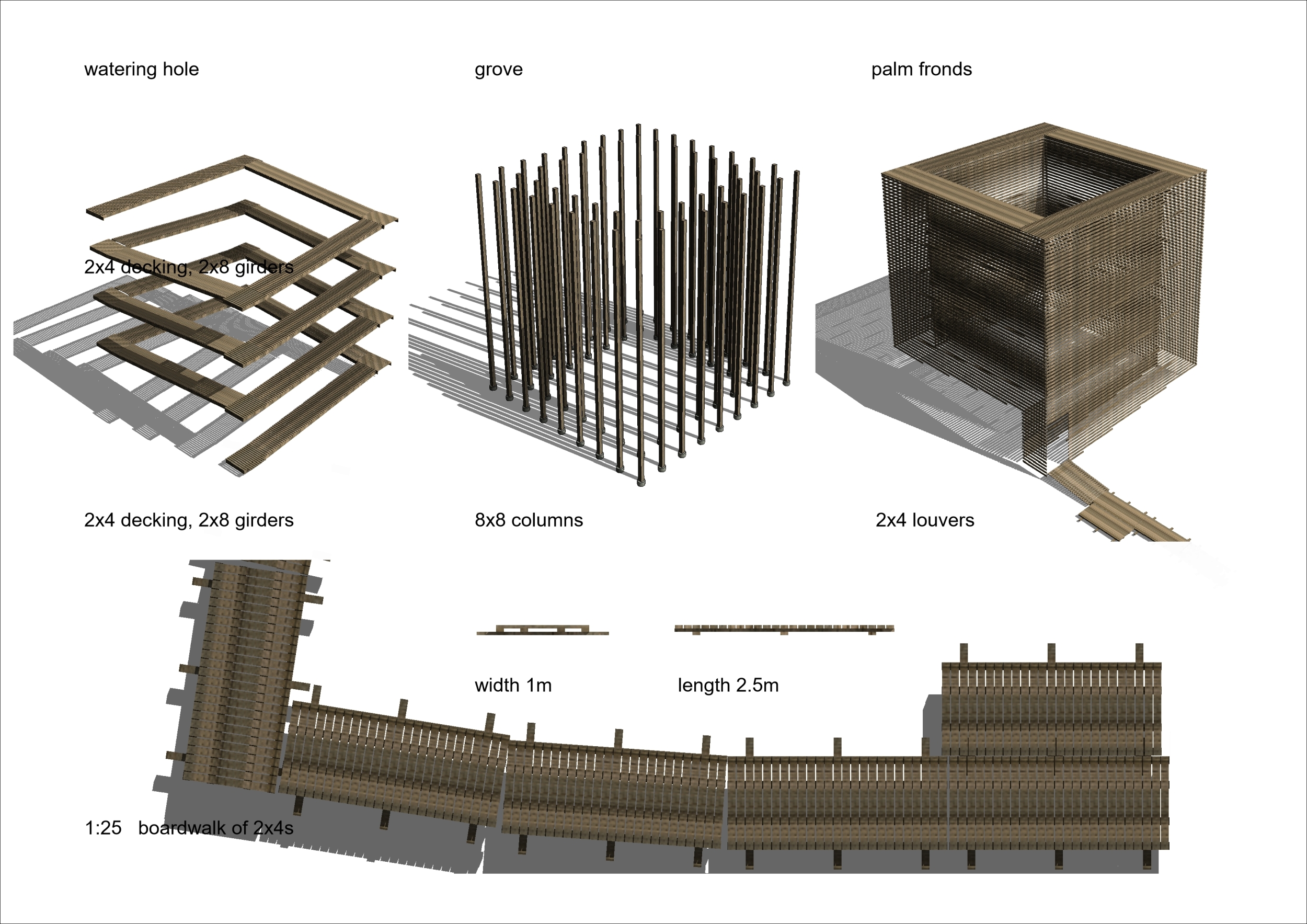 Architecture project // Elevated Platforms Within a Shaded Grove ...