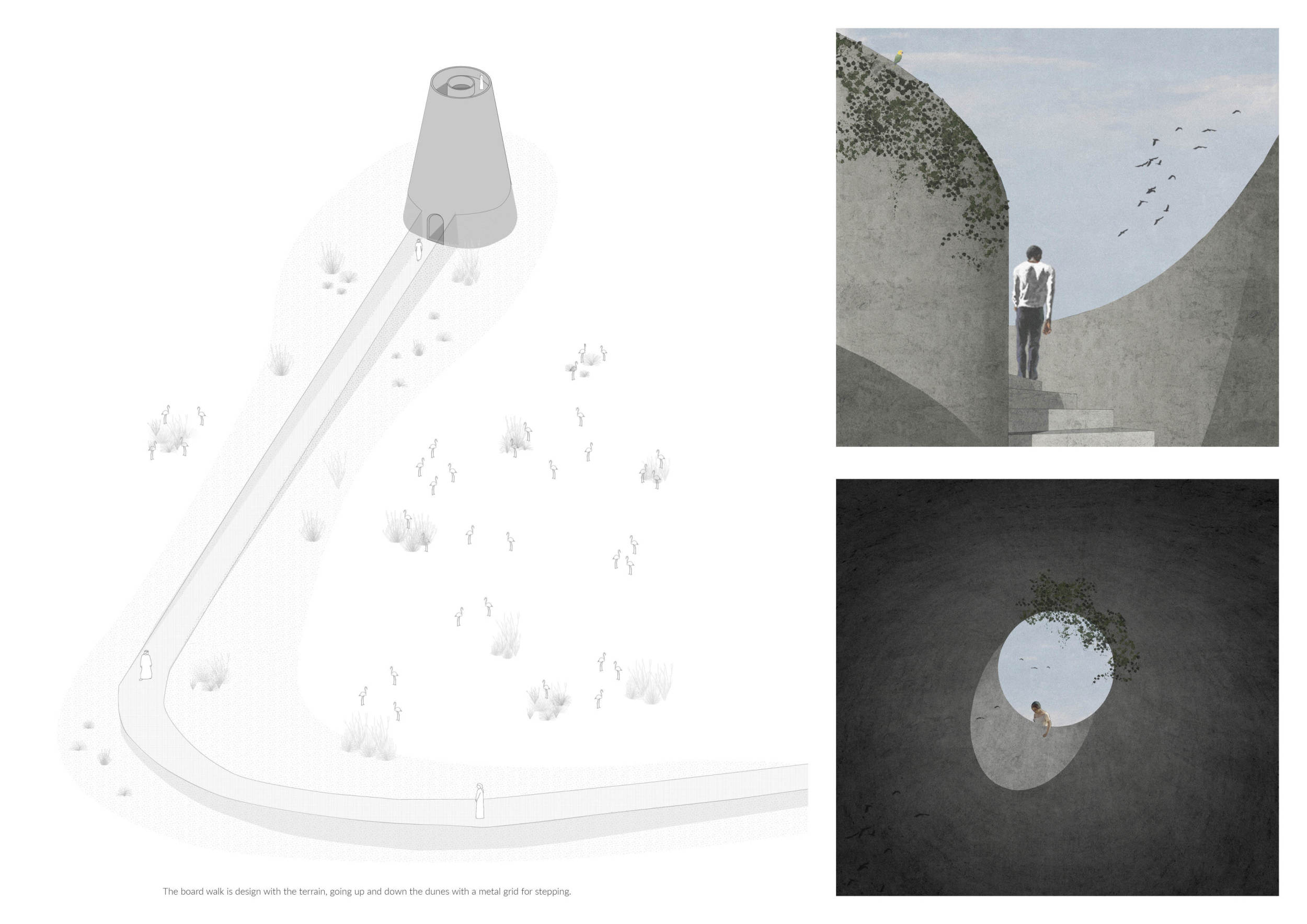 Architecture project // Cylindrical Structure Crafted from Desert Sand ...
