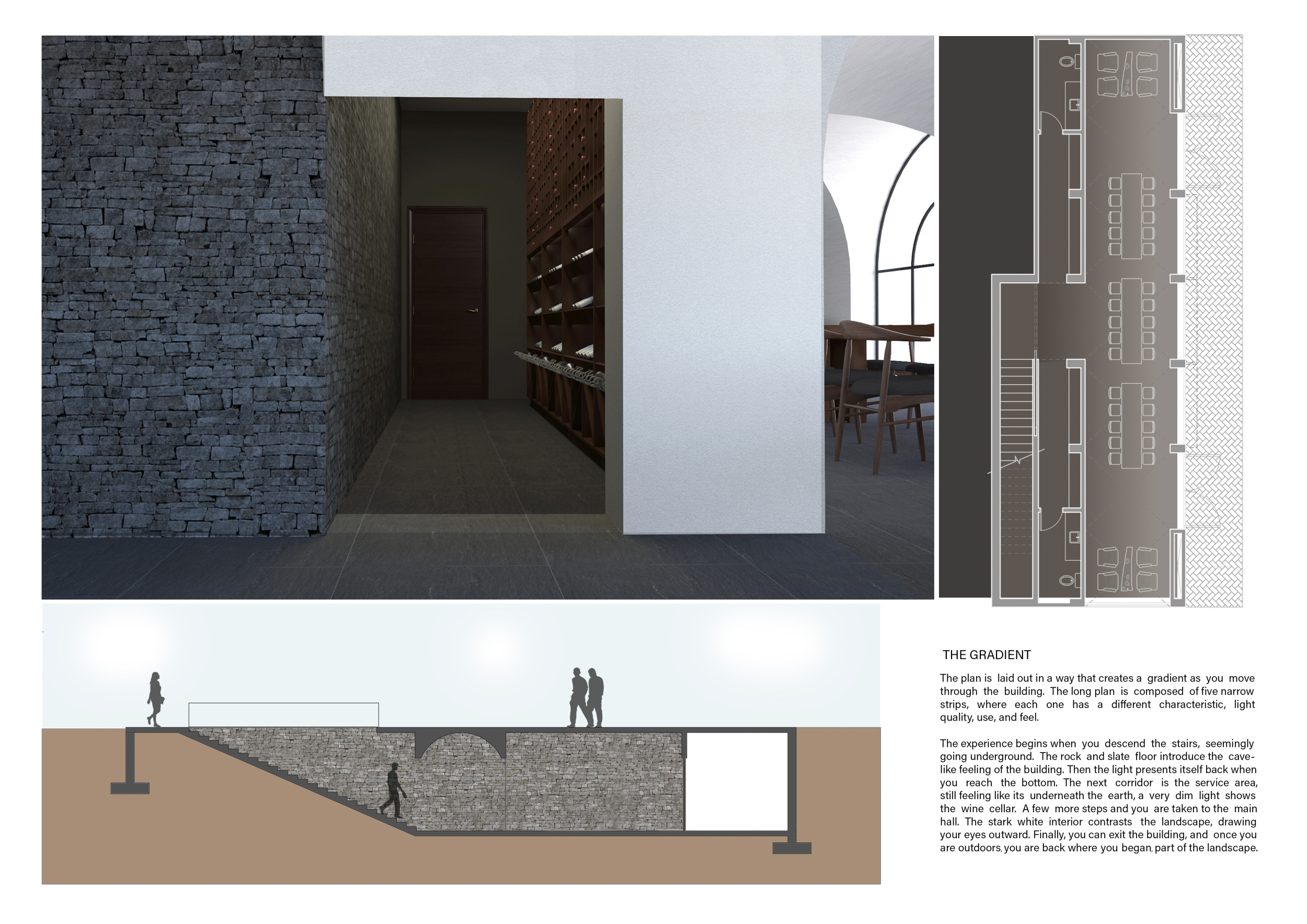 Architecture project // Cave-Like Structure Integrating Rock and Slate ...