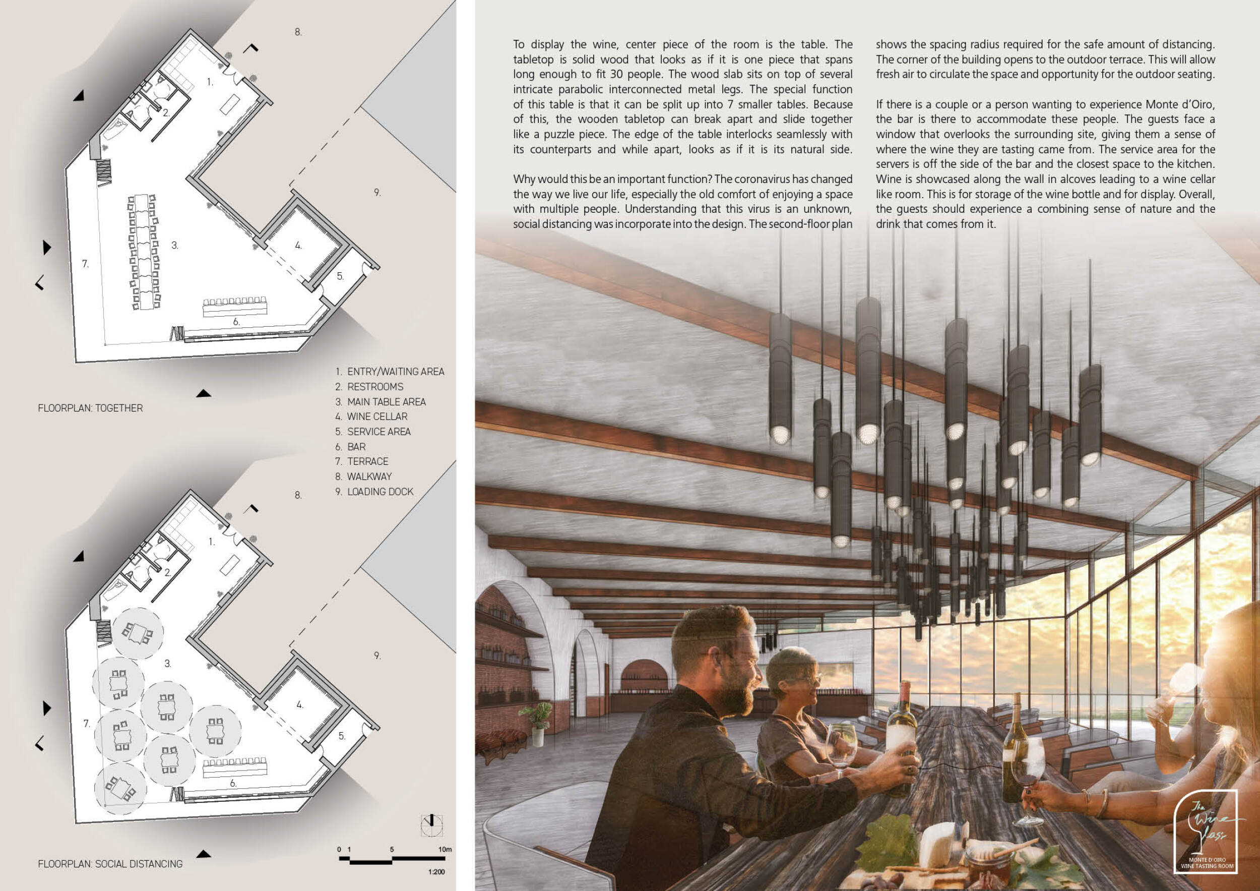 Architecture project // Curved Roof Design with Solid Wood Table for ...