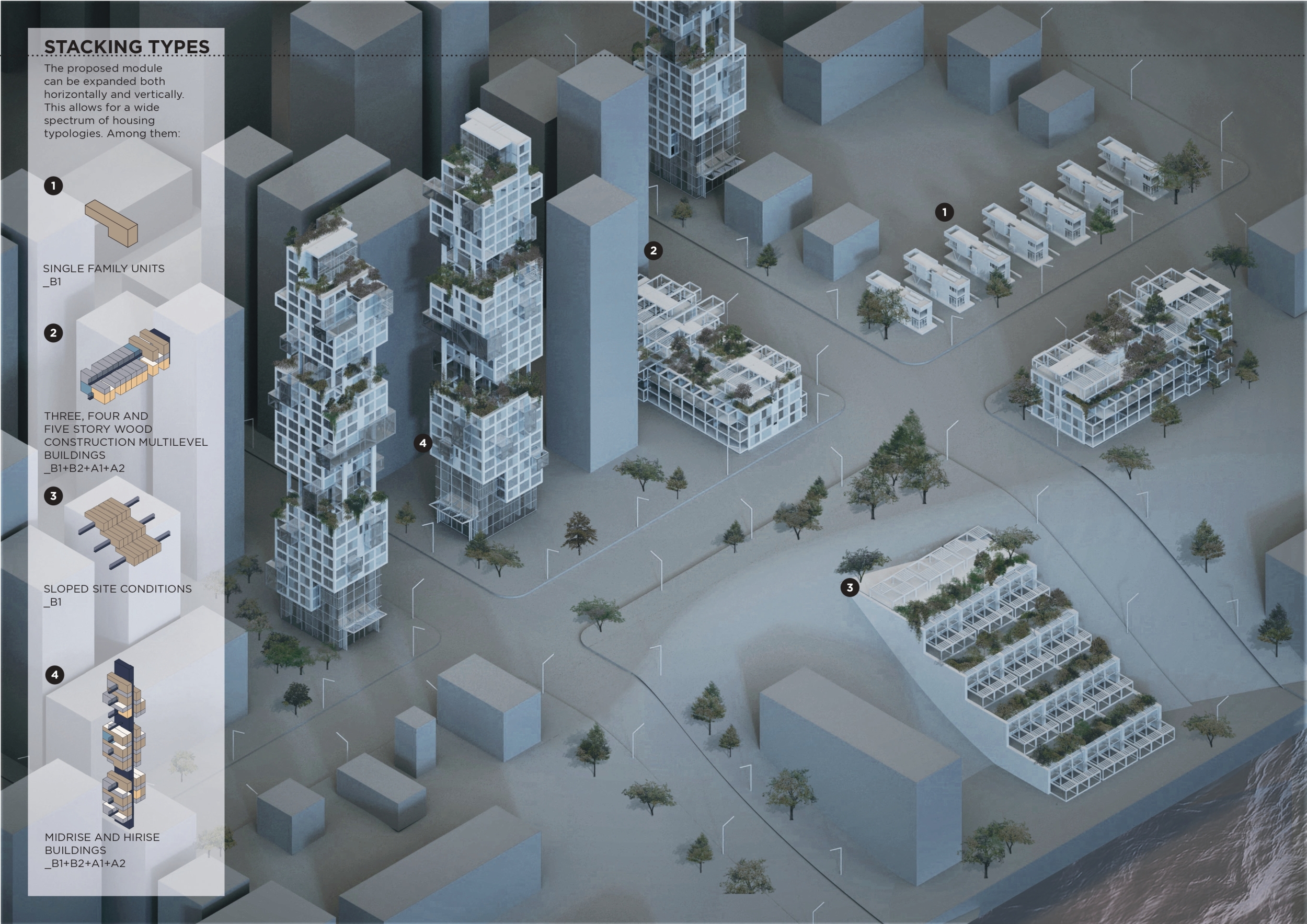 Architecture project // Modular Living with Reinforced Concrete and ...