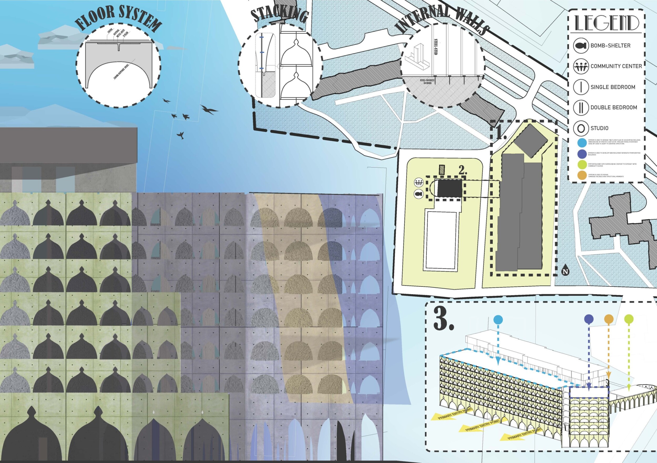 Architecture project // Precast Concrete Panels and Domed Forms ...