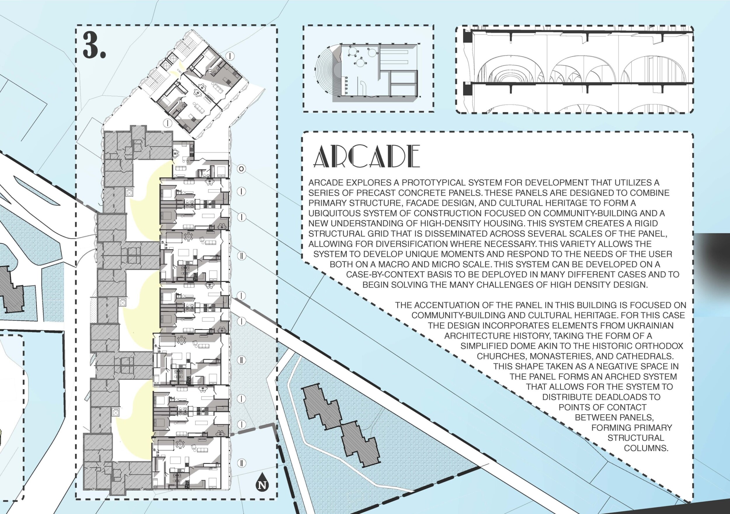Architecture project // Precast Concrete Panels and Domed Forms ...