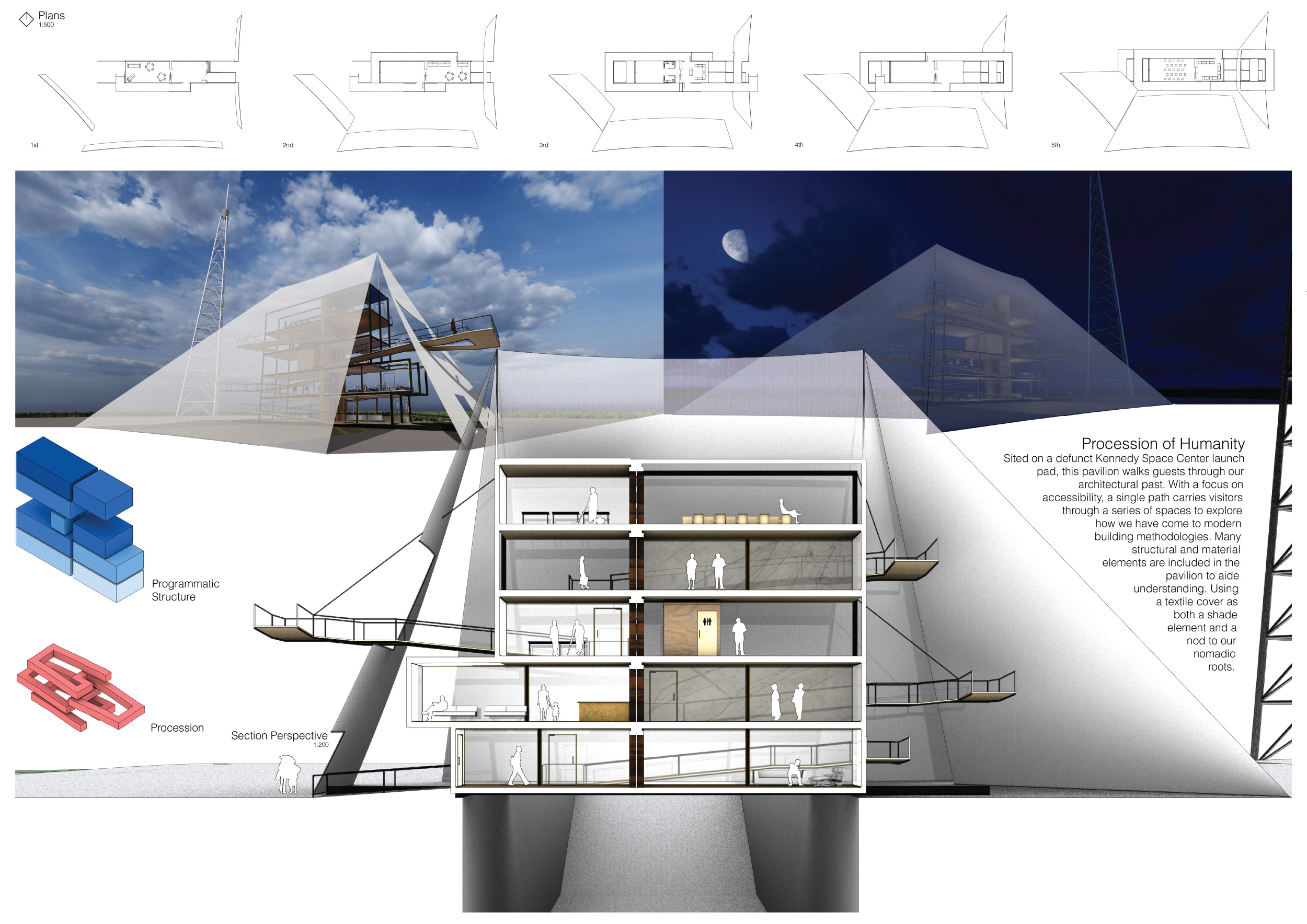 Architecture project // Textile Canopy on Historic Launch Pad Inviting ...