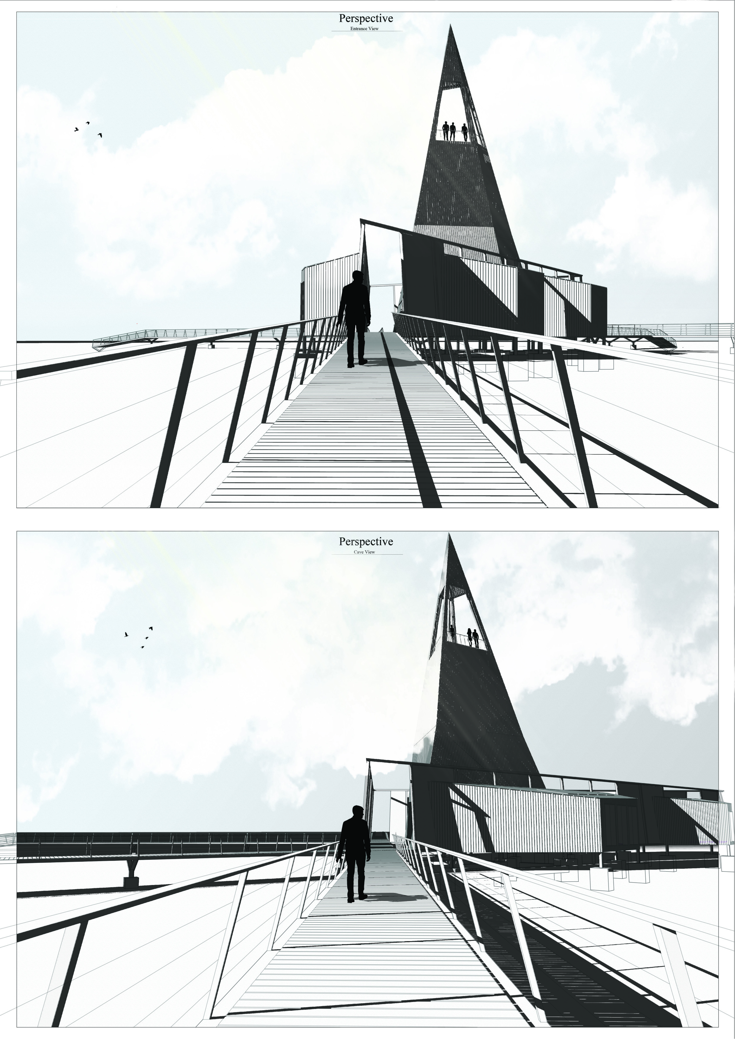 Architecture project // Charred Timber Pavilion with Integrated Raised ...