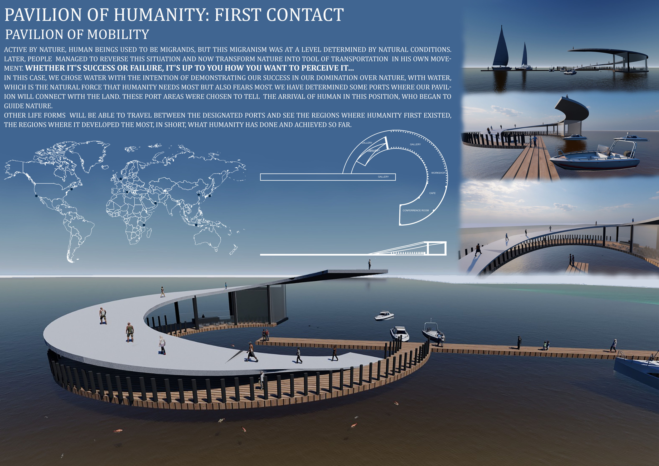 Architecture project // Water-Integrated Ports Connecting Human ...