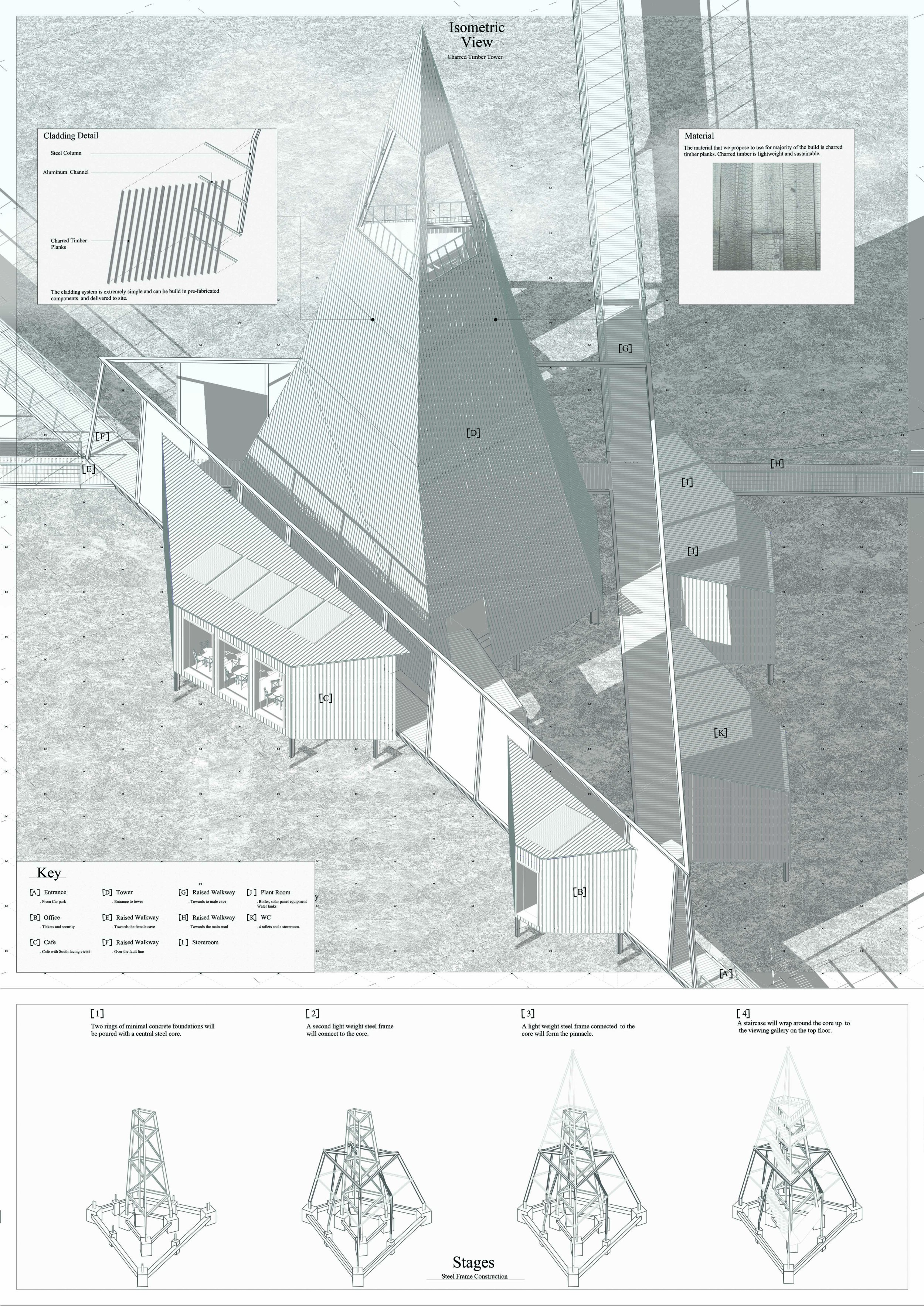 Architecture project // Charred Timber Pavilion with Integrated Raised ...