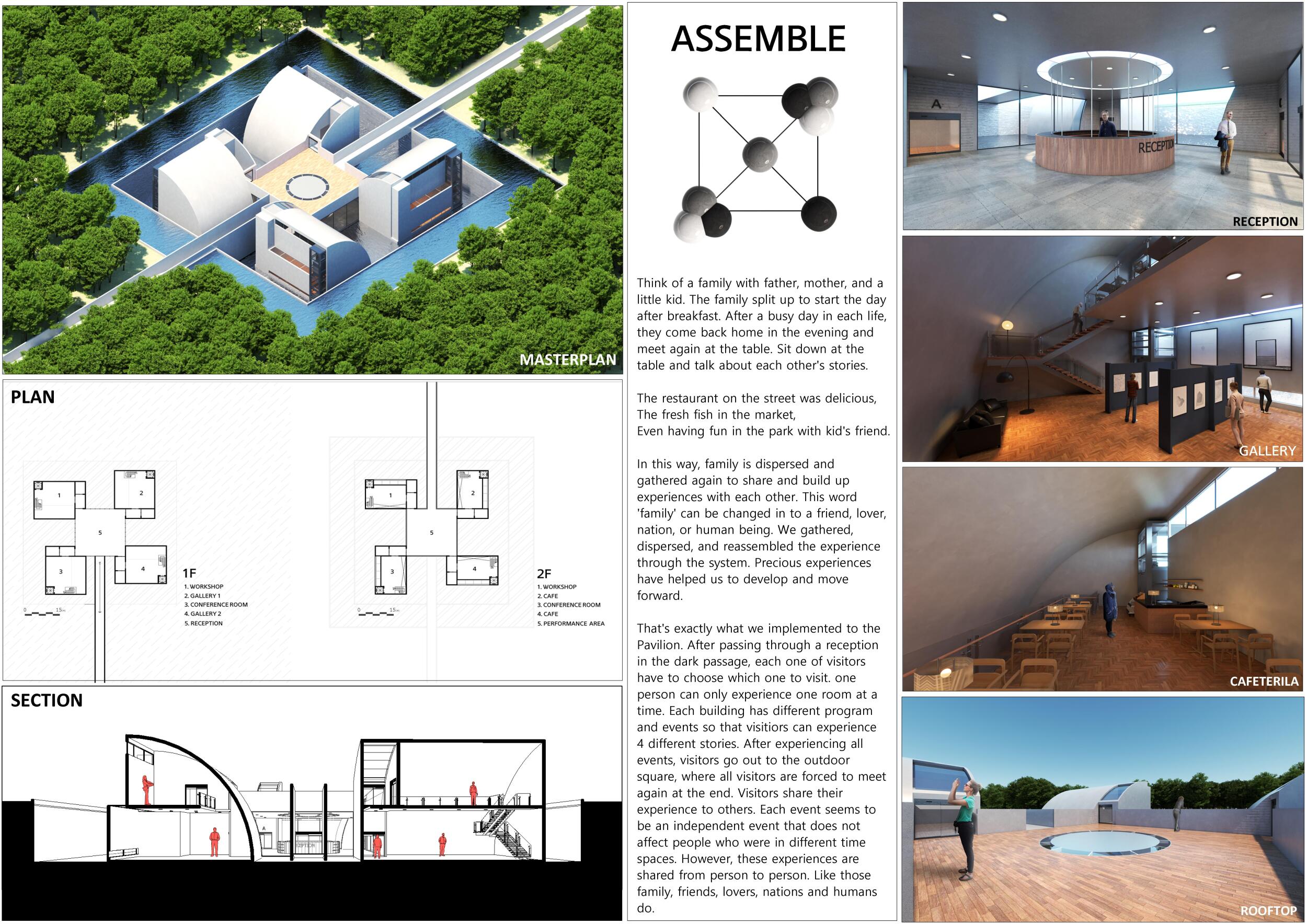 Architecture project // Narrative Spaces for Gathering and Reflection