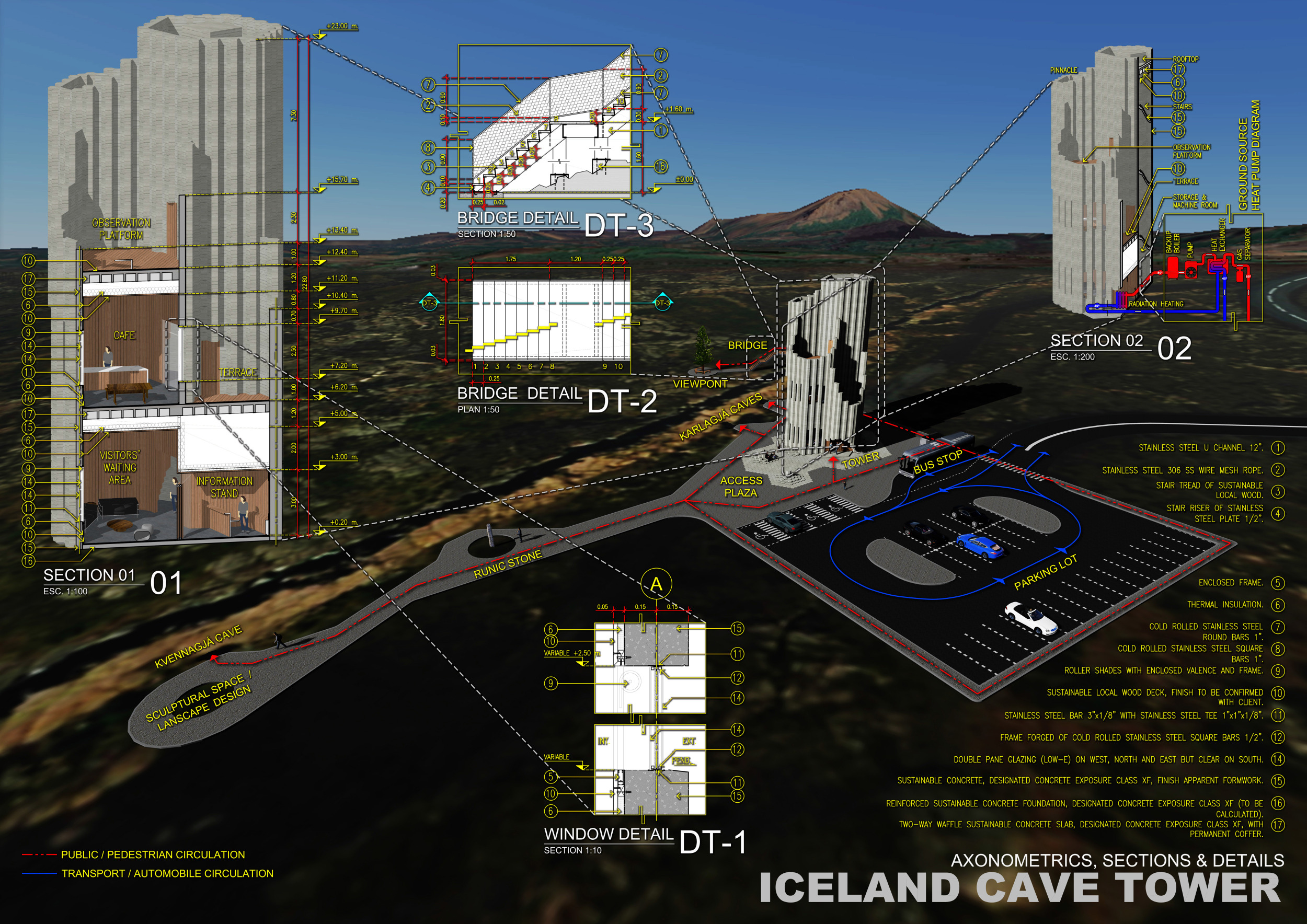 Architecture project // Vertical Geothermal Structure Embracing Natural ...