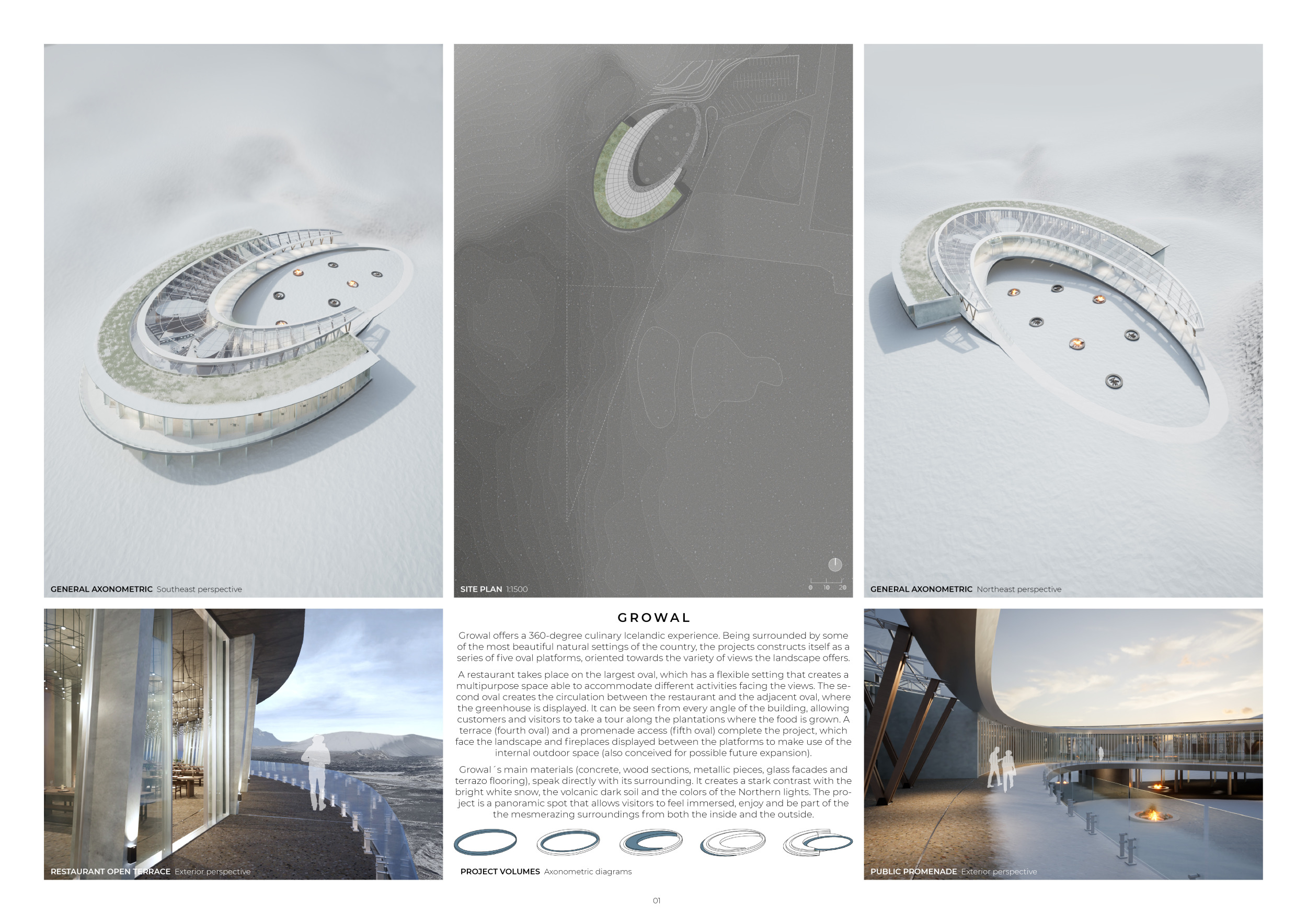 Architecture project // Oval Platforms Crafted with Concrete and Wood ...