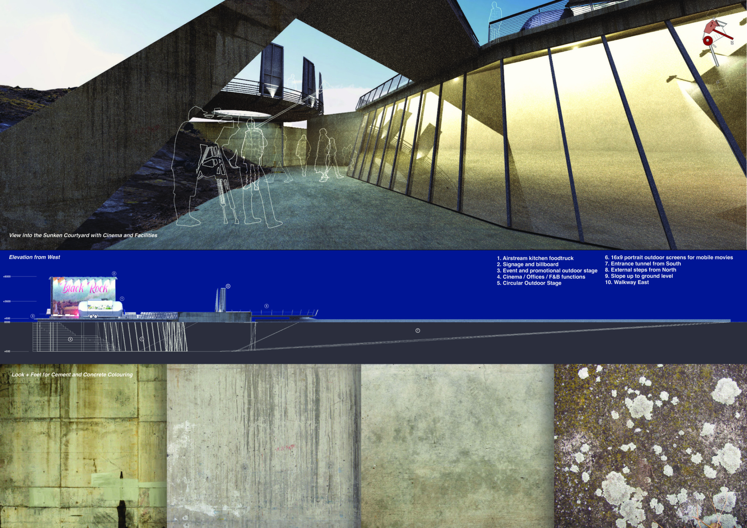 Architecture project // Elevated Circular Stage Featuring Recycled ...