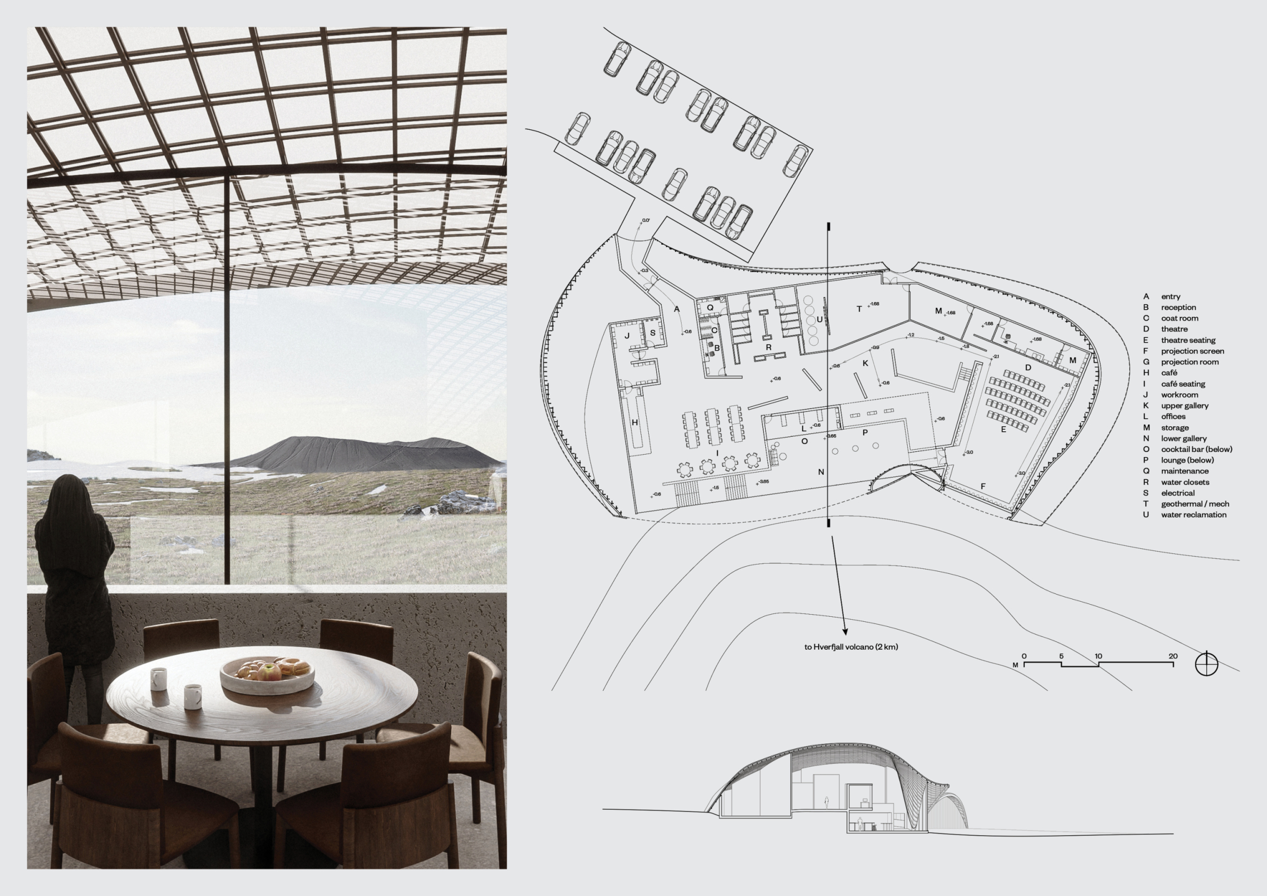 Architecture project // Timber Gridshell Embraces Hverfjall's Landscape ...