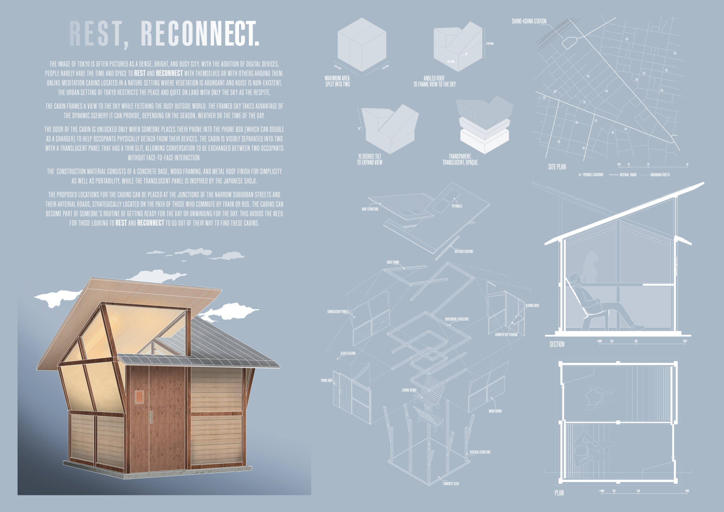 Architecture project // Sky-Framing Cabins with Translucent Panels for ...