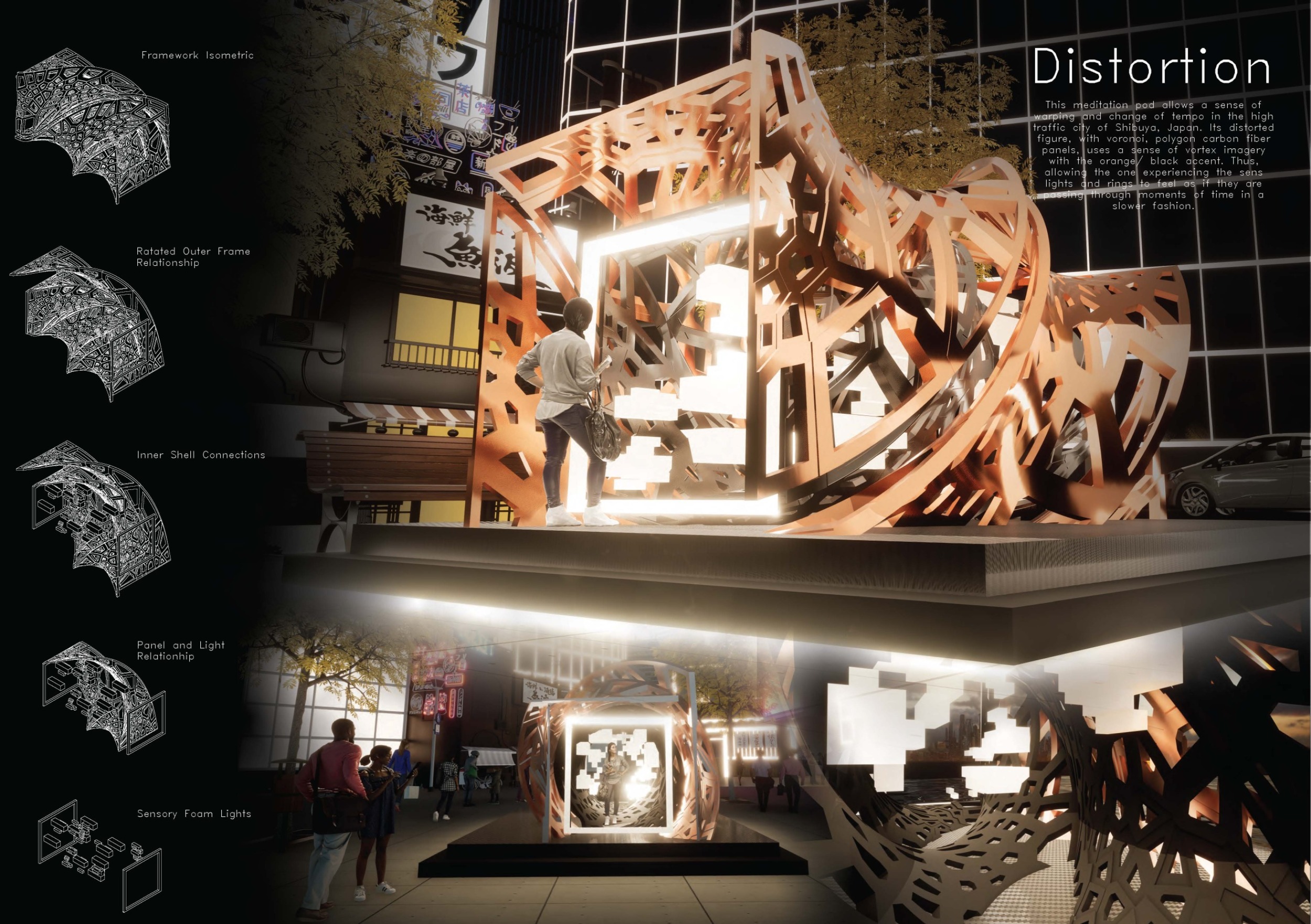 Architecture project // Distorted Geometry with Carbon Fiber Panels in ...