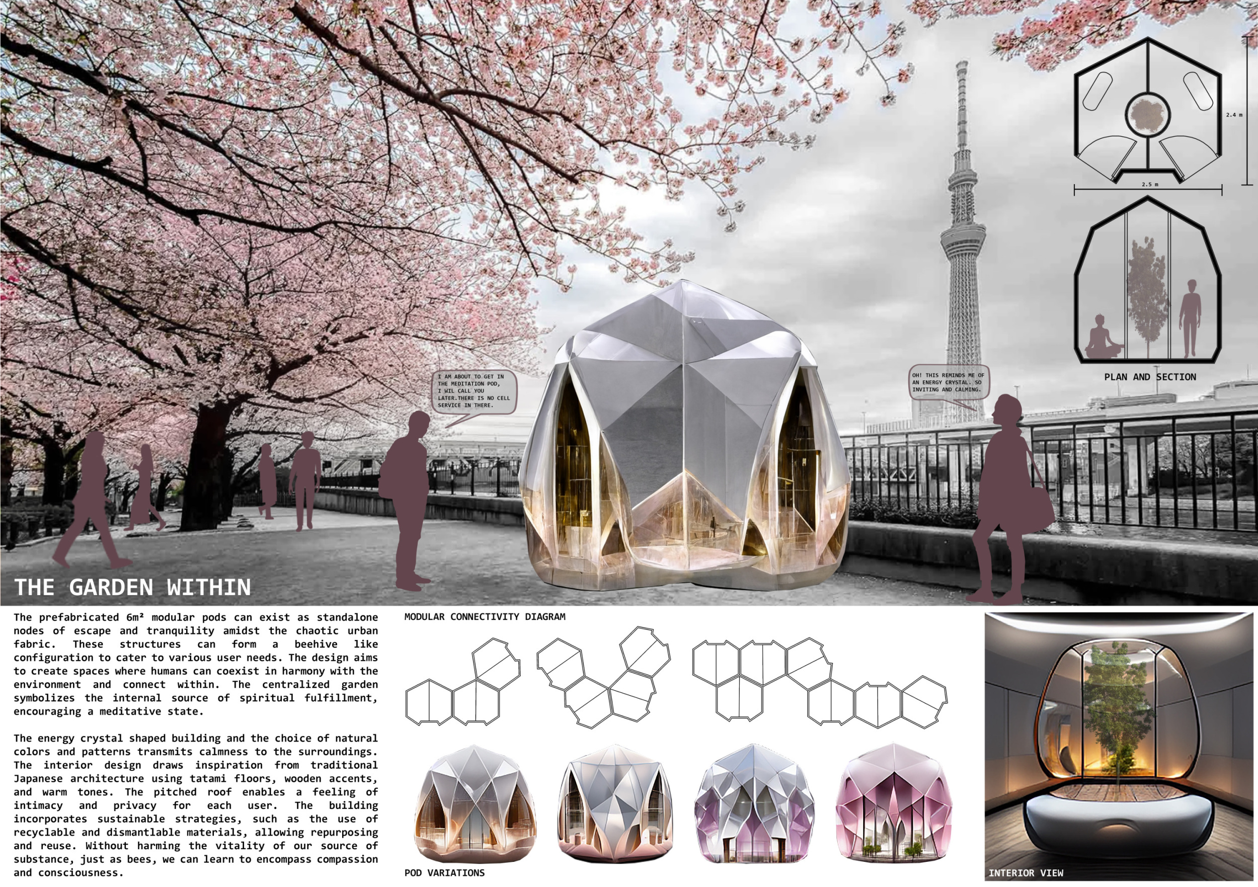 Architecture project // Tatami Accents and Central Garden in Modular ...