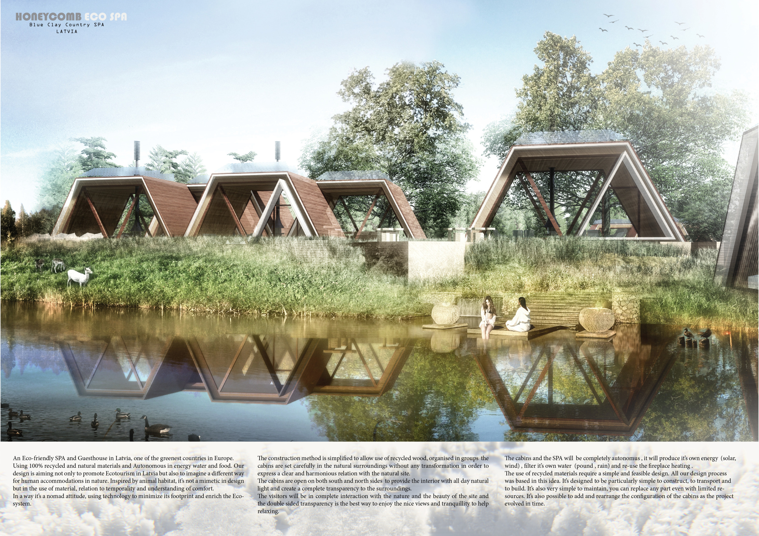 Architecture project // Geometric Cabins Crafted from Recycled Wood ...